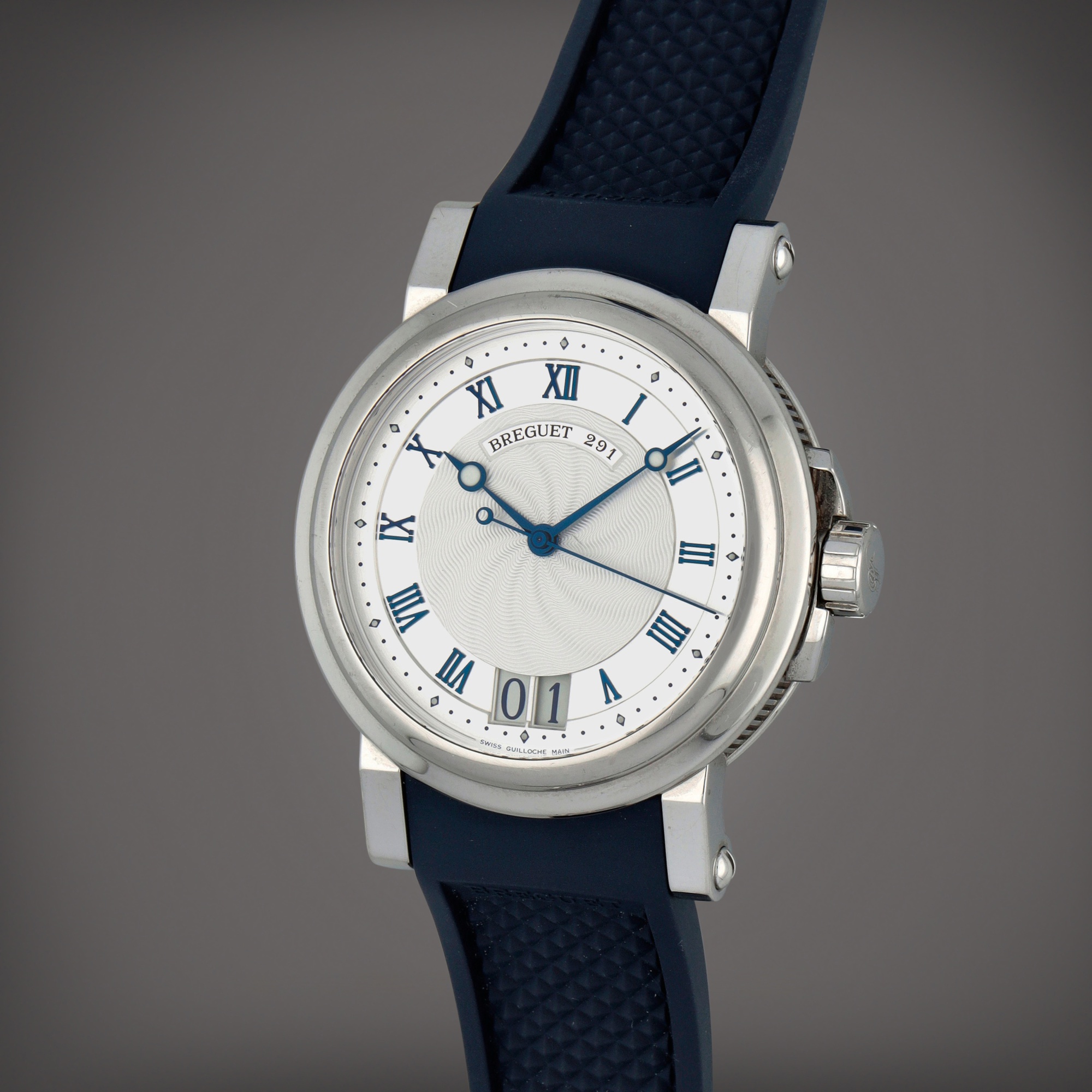 Marine, Reference 5817 | A stainless steel wristwatch with digital date ...