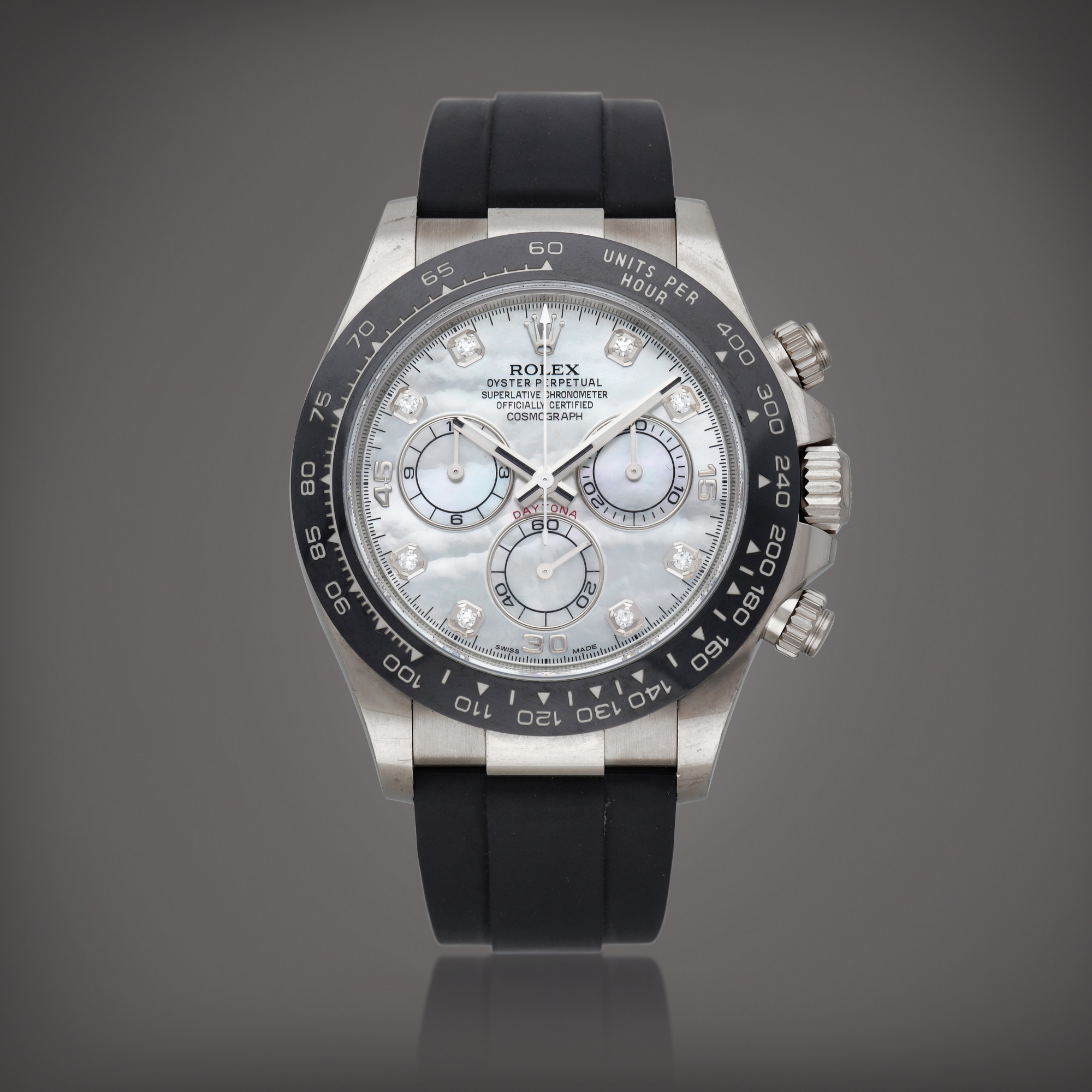 Daytona, Reference 116519LN A white gold chronograph wristwatch with ...