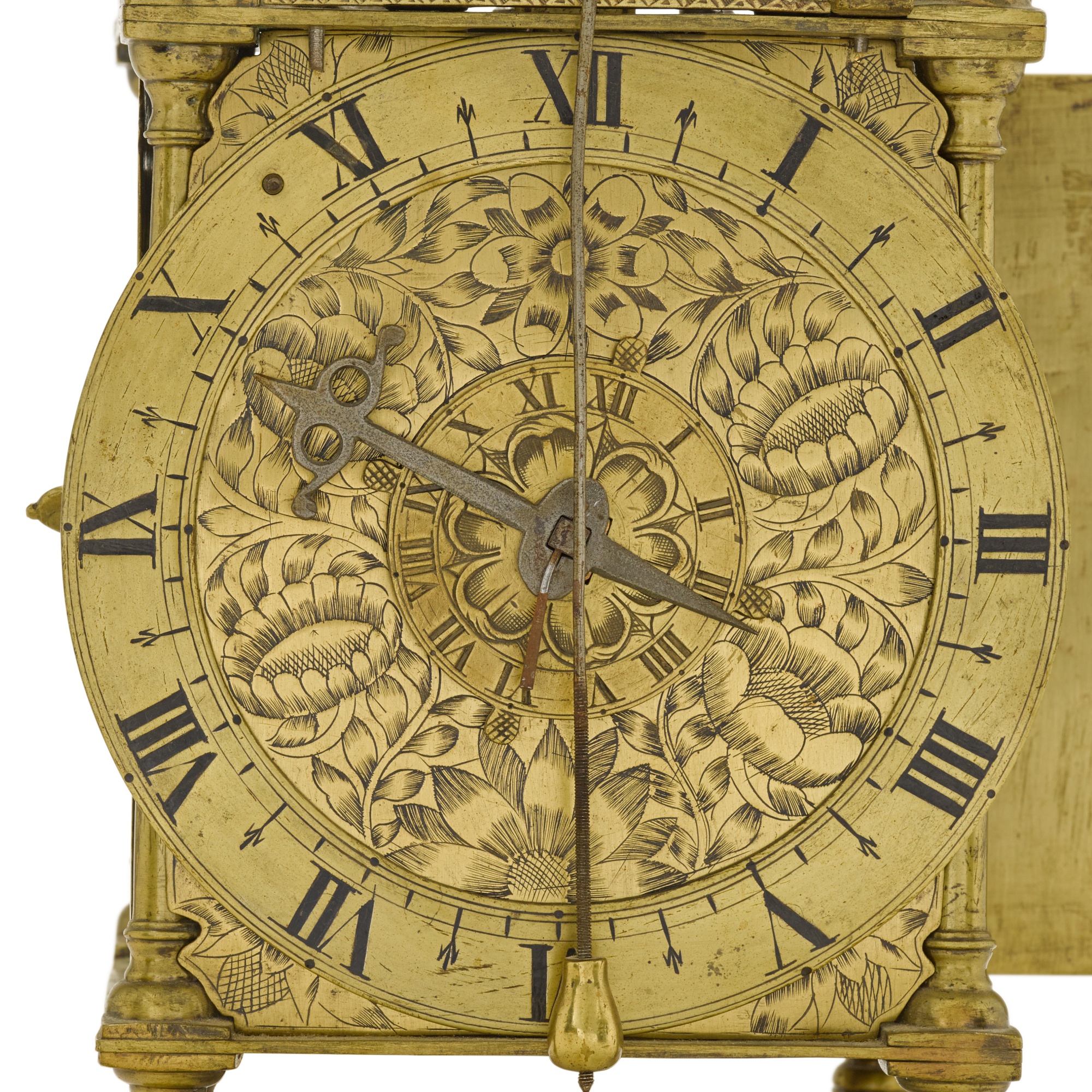 A Commonwealth brass lantern clock with alarm, John Samon, London ...