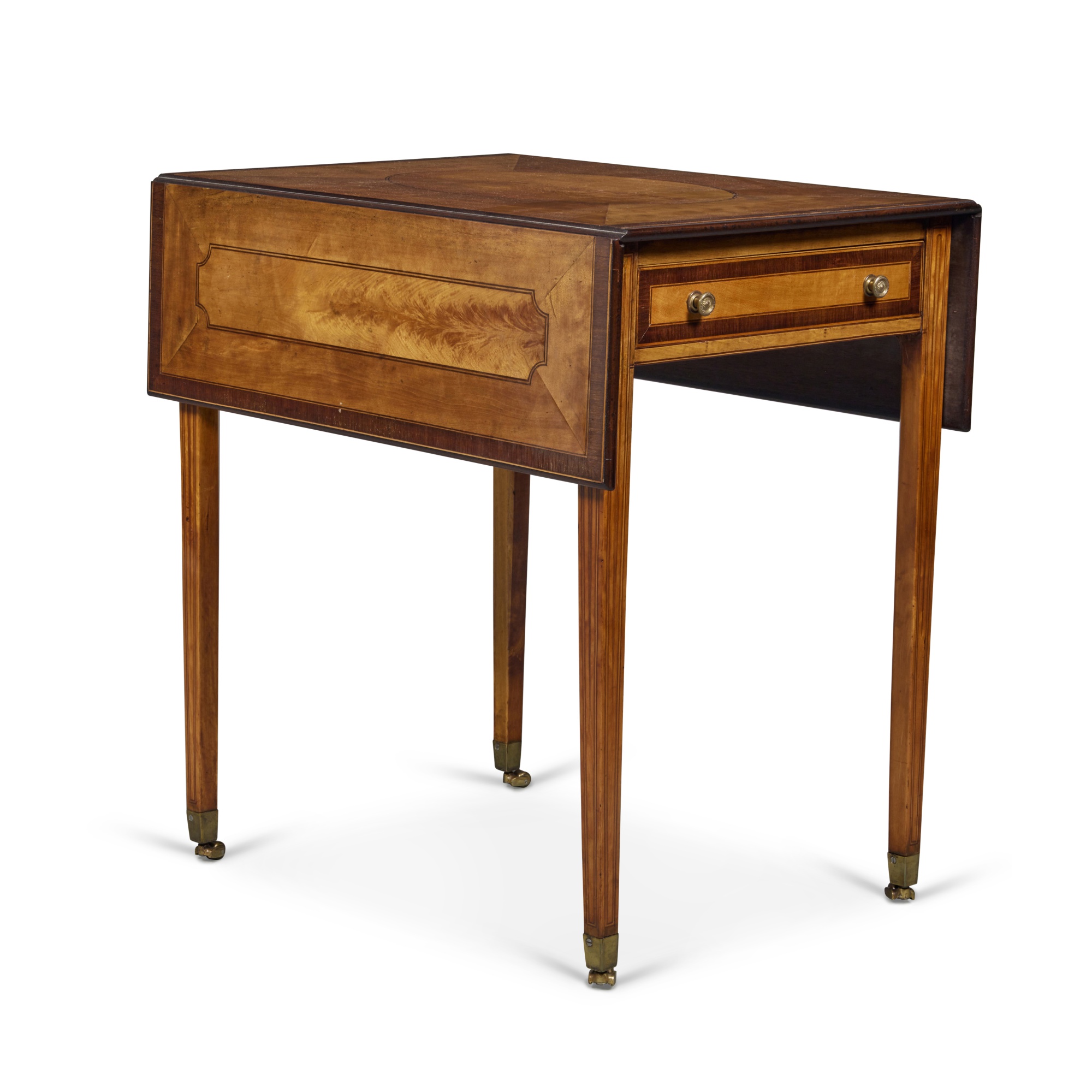 A George III Satinwood Pembroke Table with Mahogany Crossbanding, Last ...