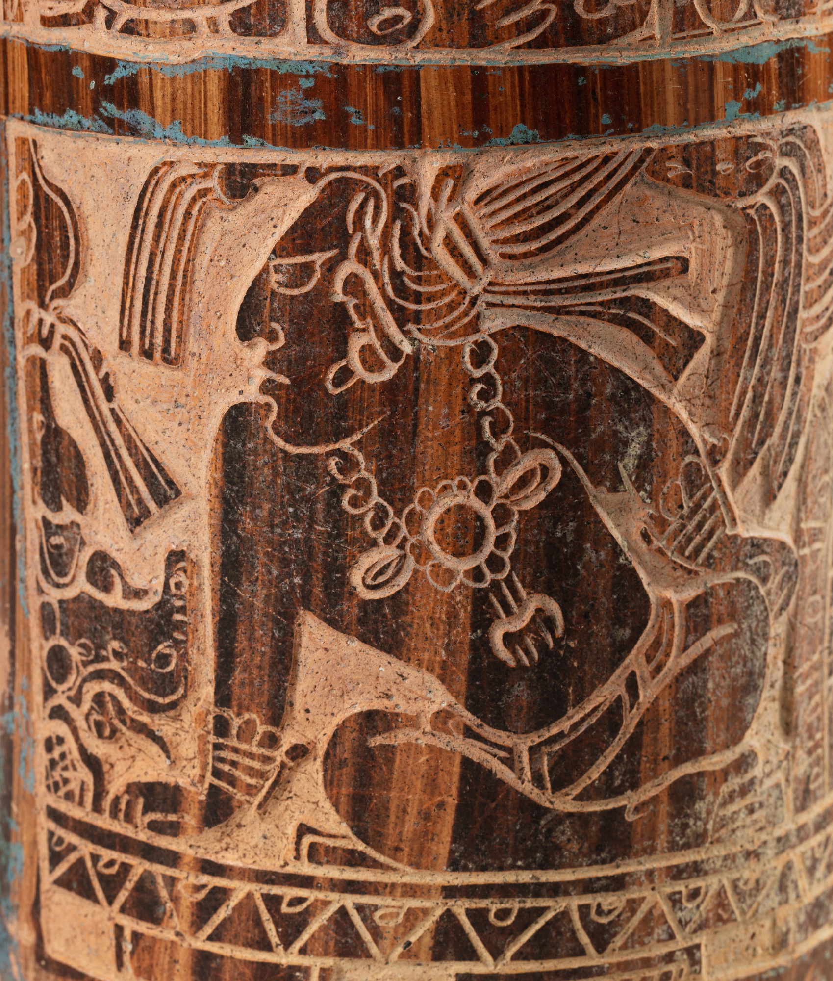 Vase cylindrique, Culture Maya, Mexique, Classique récent, 550-950 AP ...