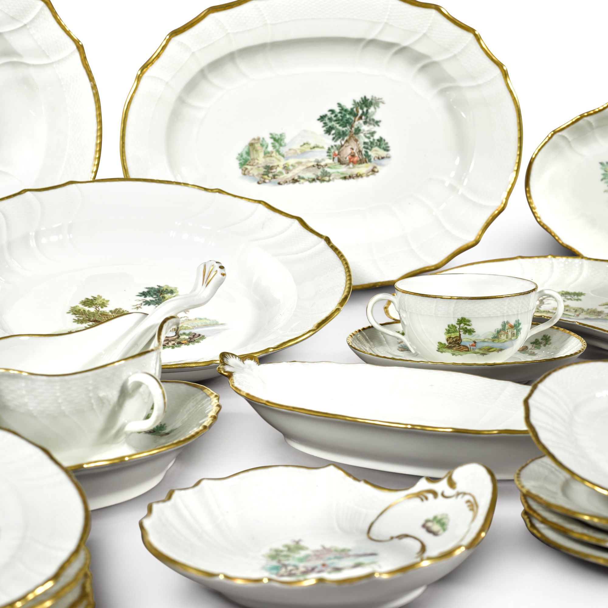 A Berlin (K.P.M.) topographical part dinner service, 1957-1973 | Design ...