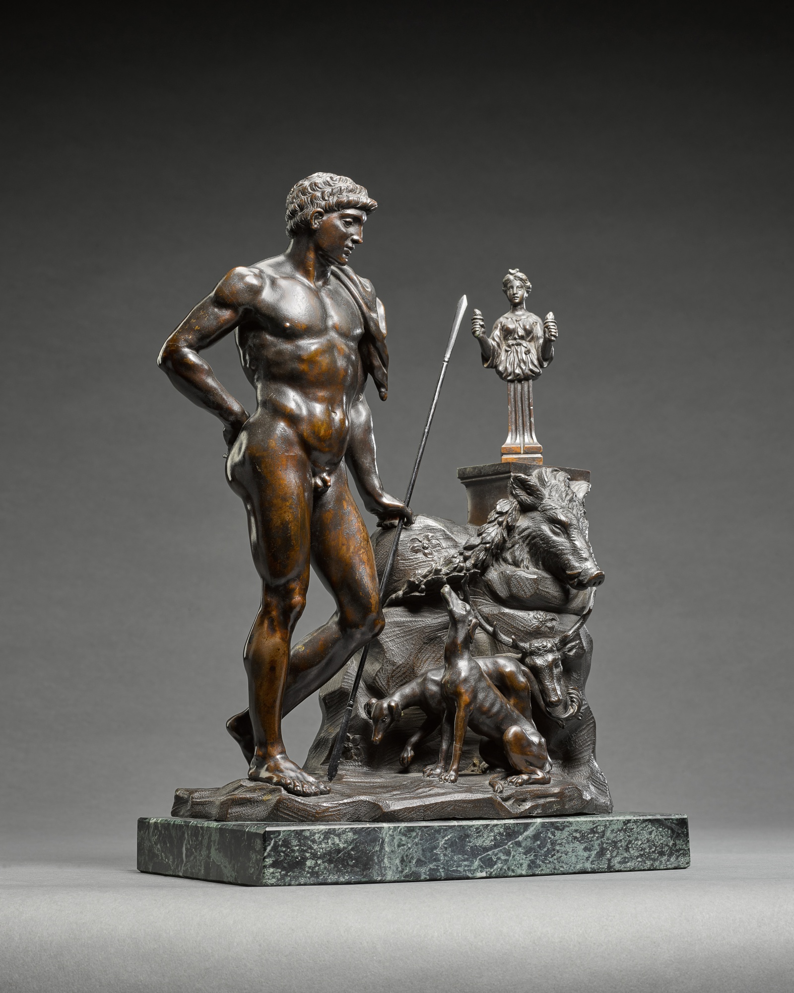 Meleager standing in front of an effigy with Diana | Old Master ...