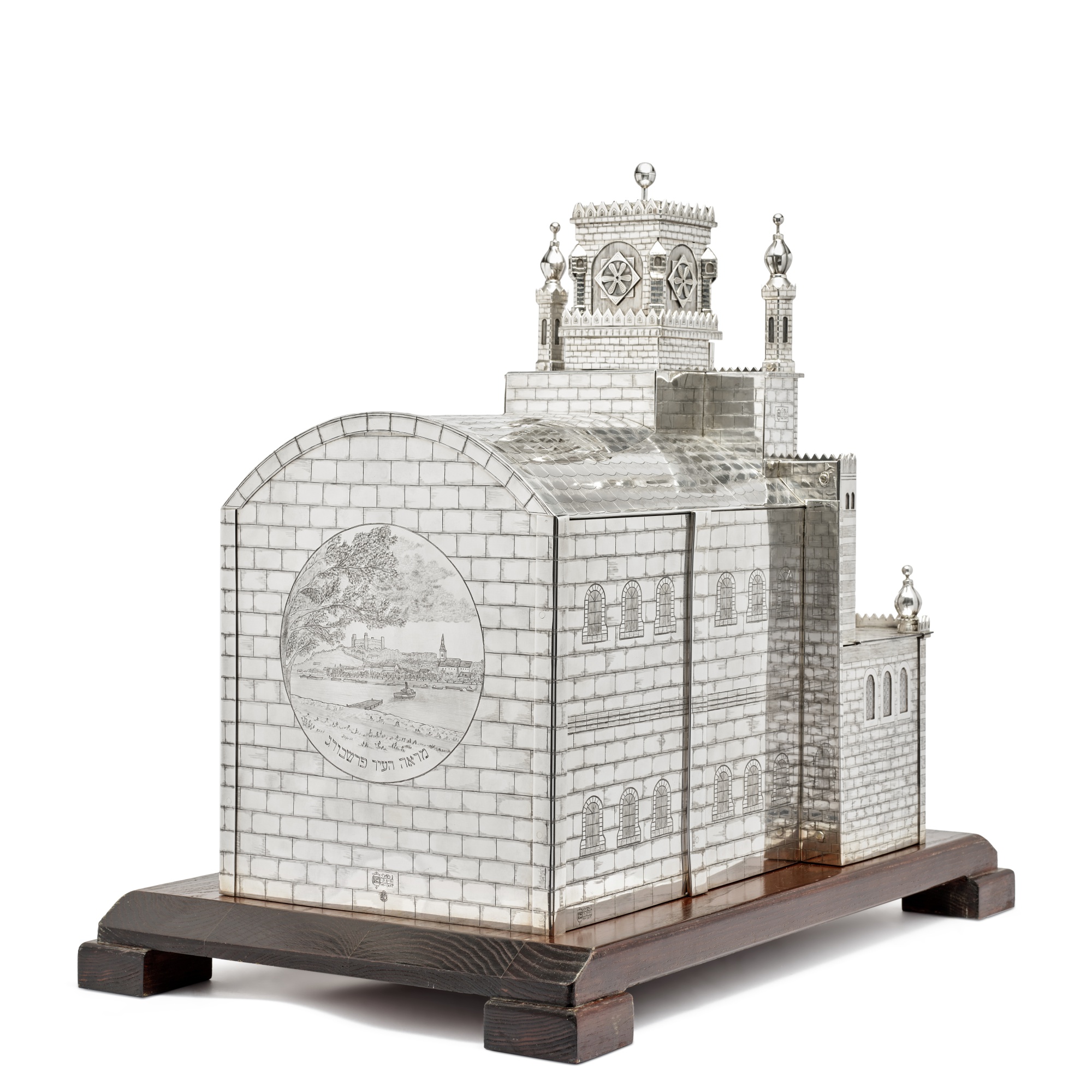 An Israeli Silver Torah Ark Formed as the Great Synagogue in Pressburg ...