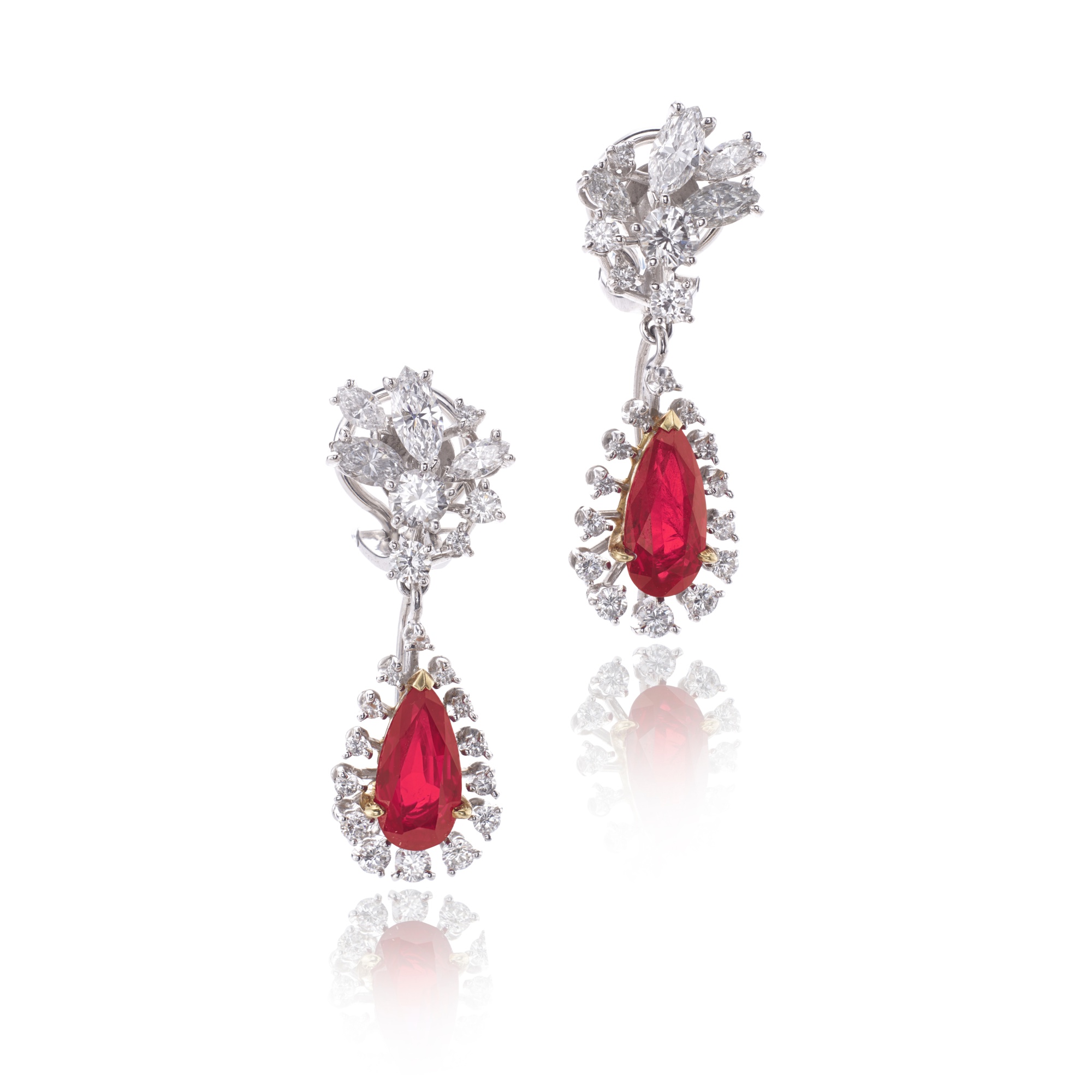 Ruby and diamond ear clips | Important Jewels | 2023 | Sotheby's
