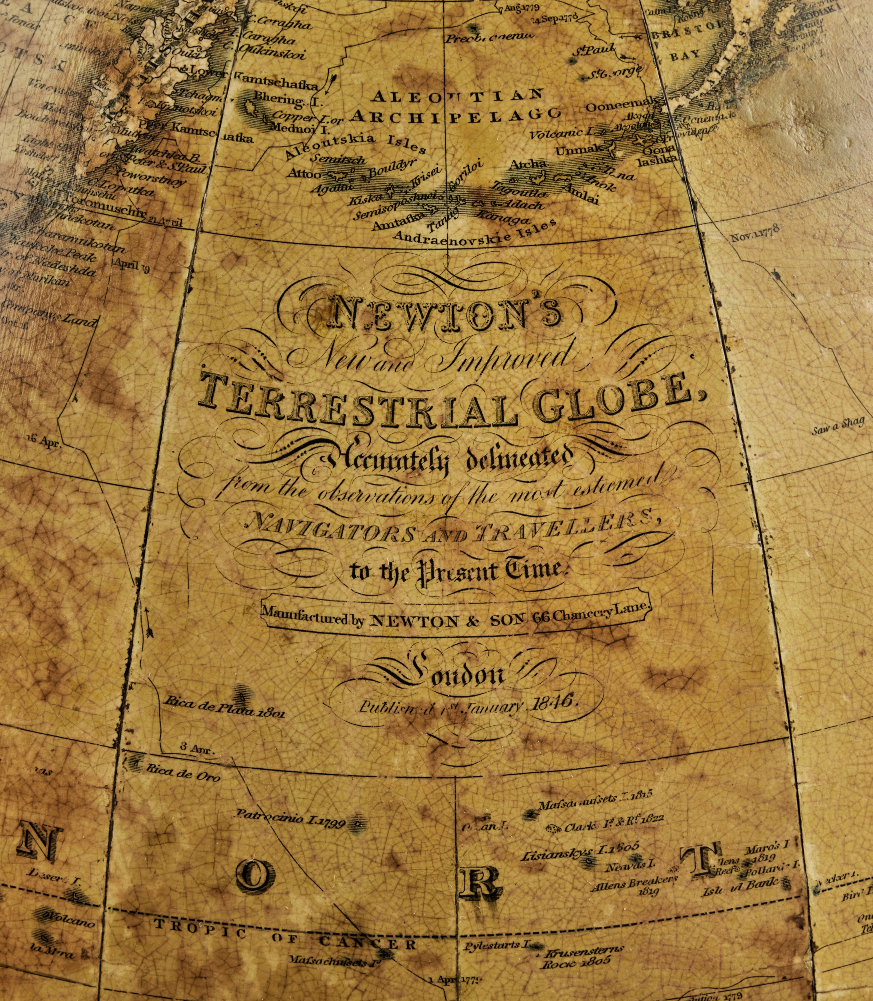 A Pair of Early Victorian 20-inch Library Globes by Newton & Son, the ...