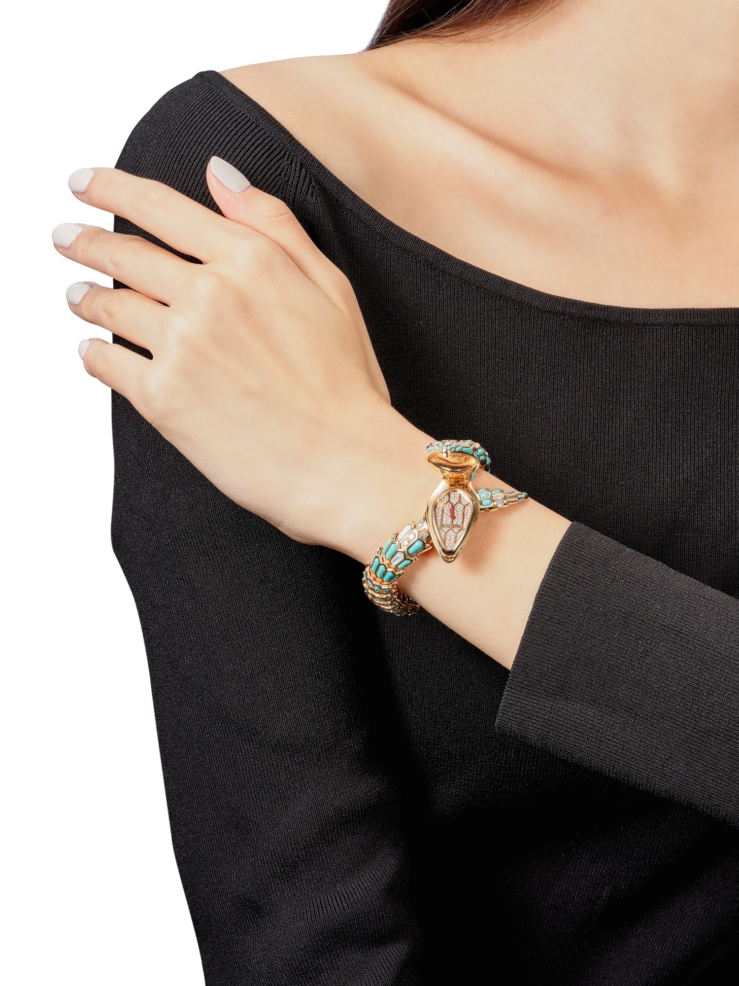 'Serpenti Misteriosi' Turquoise, Mother-of-Pearl, Diamond and Rubellite ...