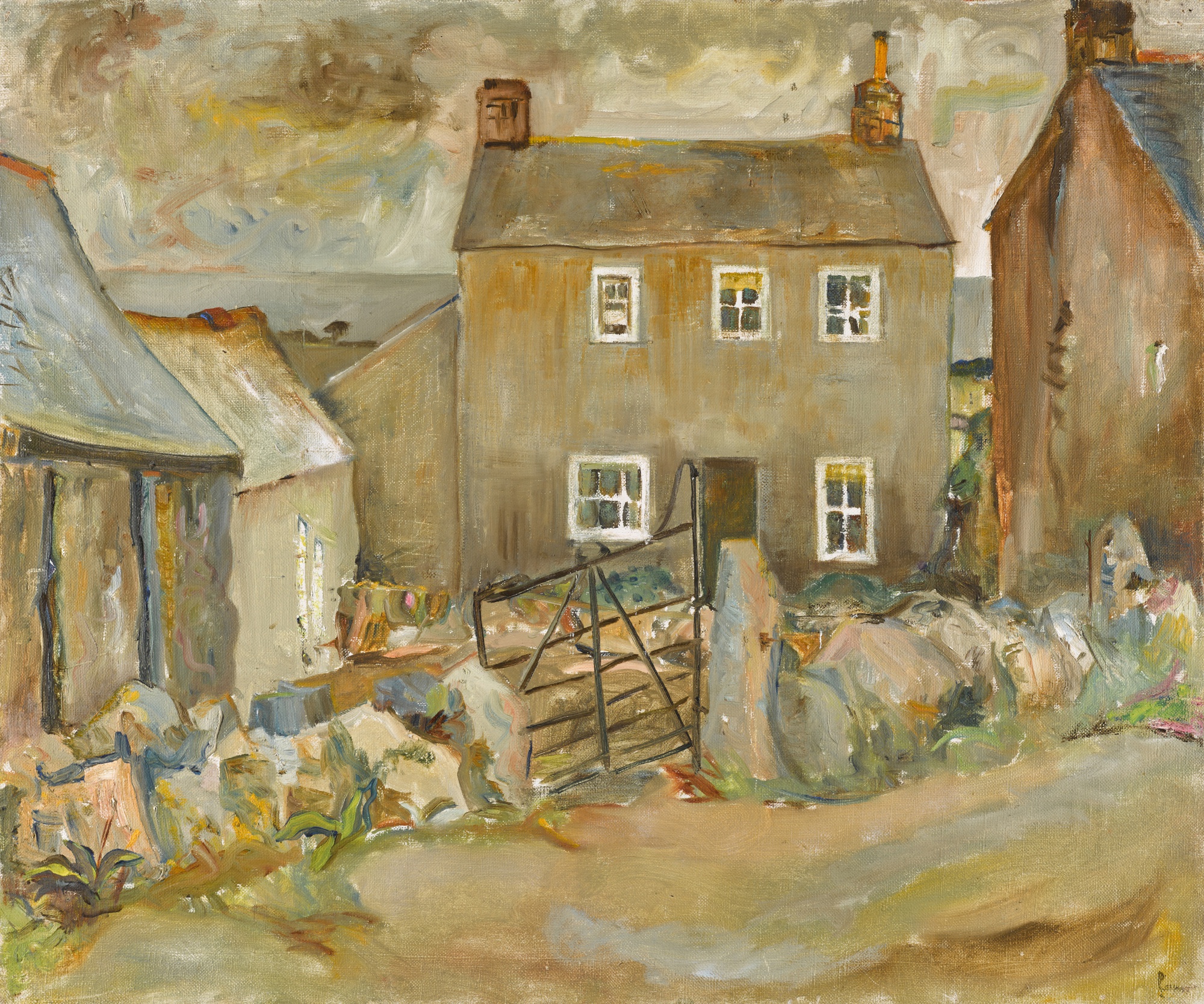 Untitled (Cottages and Iron Gate) | Modern British & Irish Art Day ...