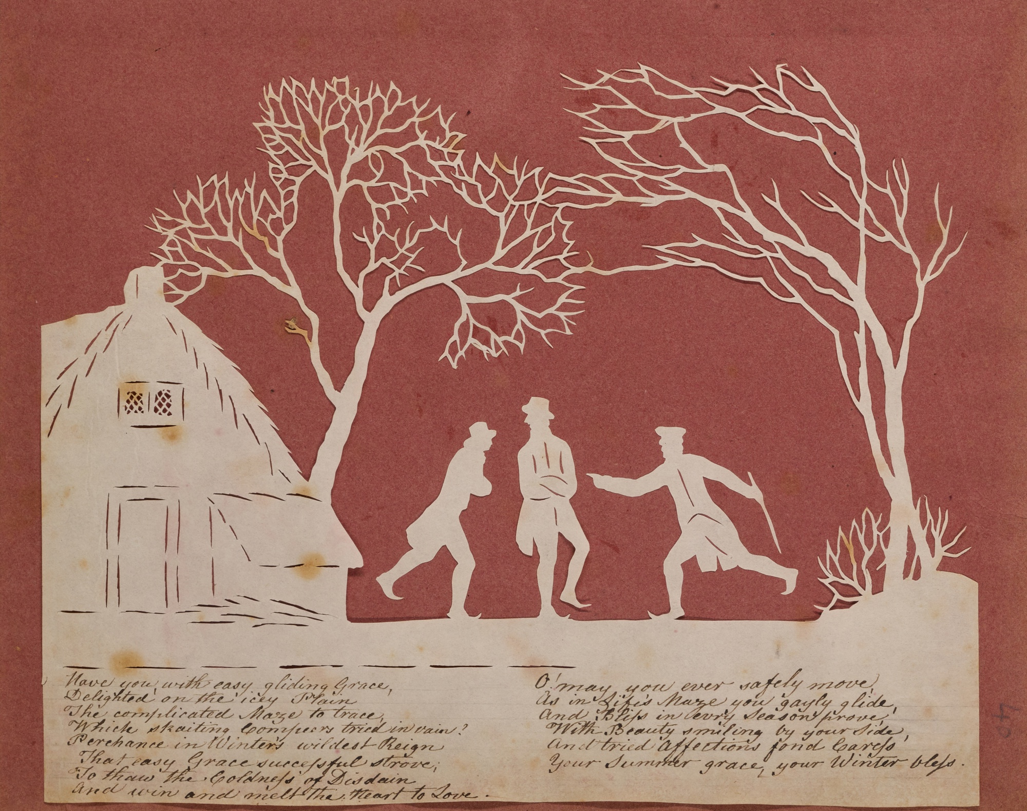 A set of ten embossed and cut out paper decorations, by Elizabeth ...