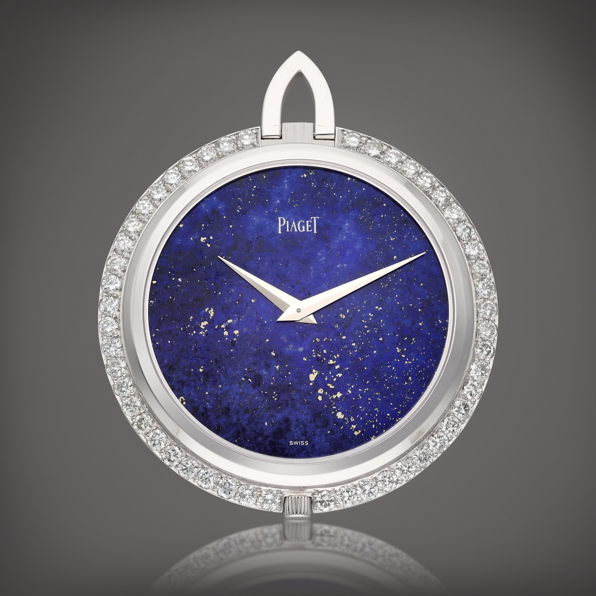 A white gold and diamond-set open faced watch, Circa 1985 | Fine ...