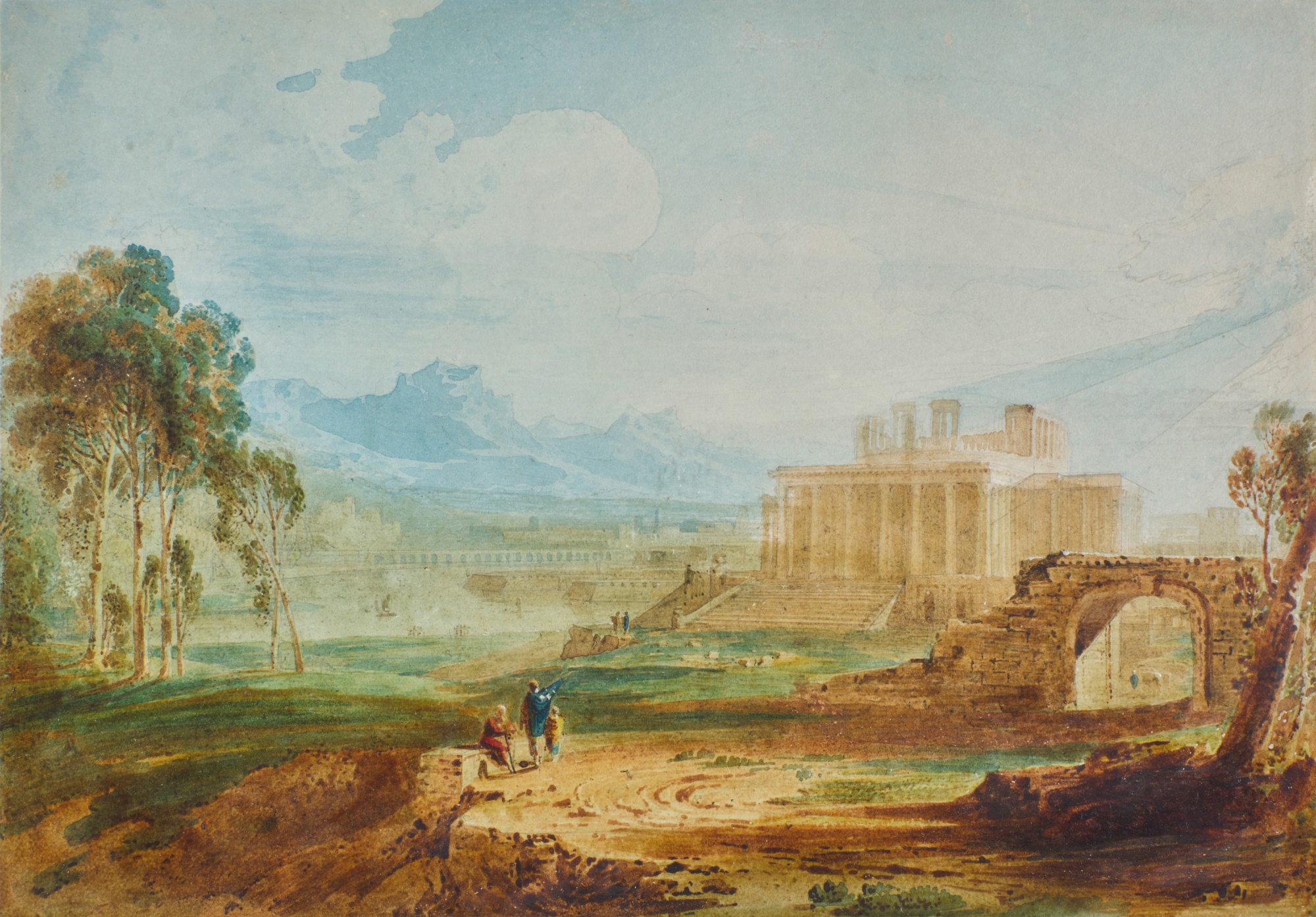 Figures in an arcadian landscape | Master Works on Paper from Five ...