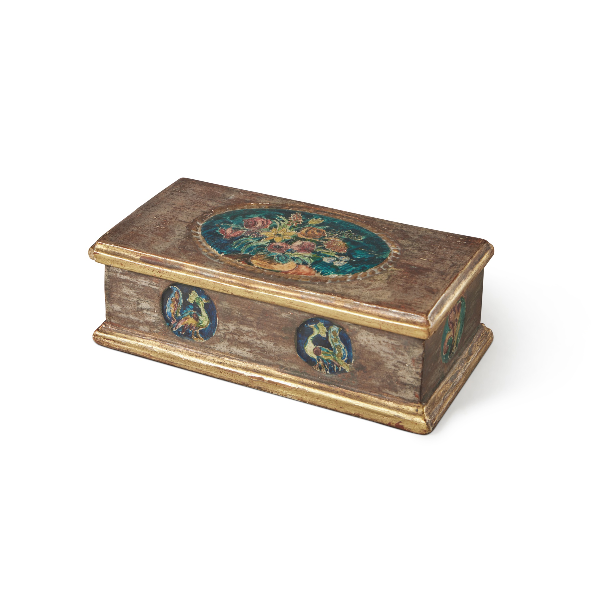 Peacocks, Flowers and Butterflies: Carved and Painted Box | Modern ...