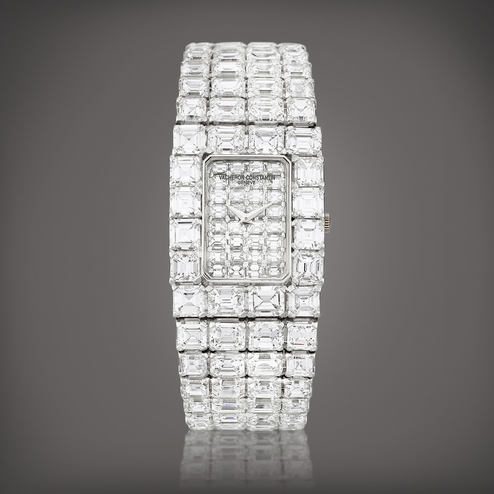 King Kalla | A magnificent white gold and diamond-set bracelet watch ...