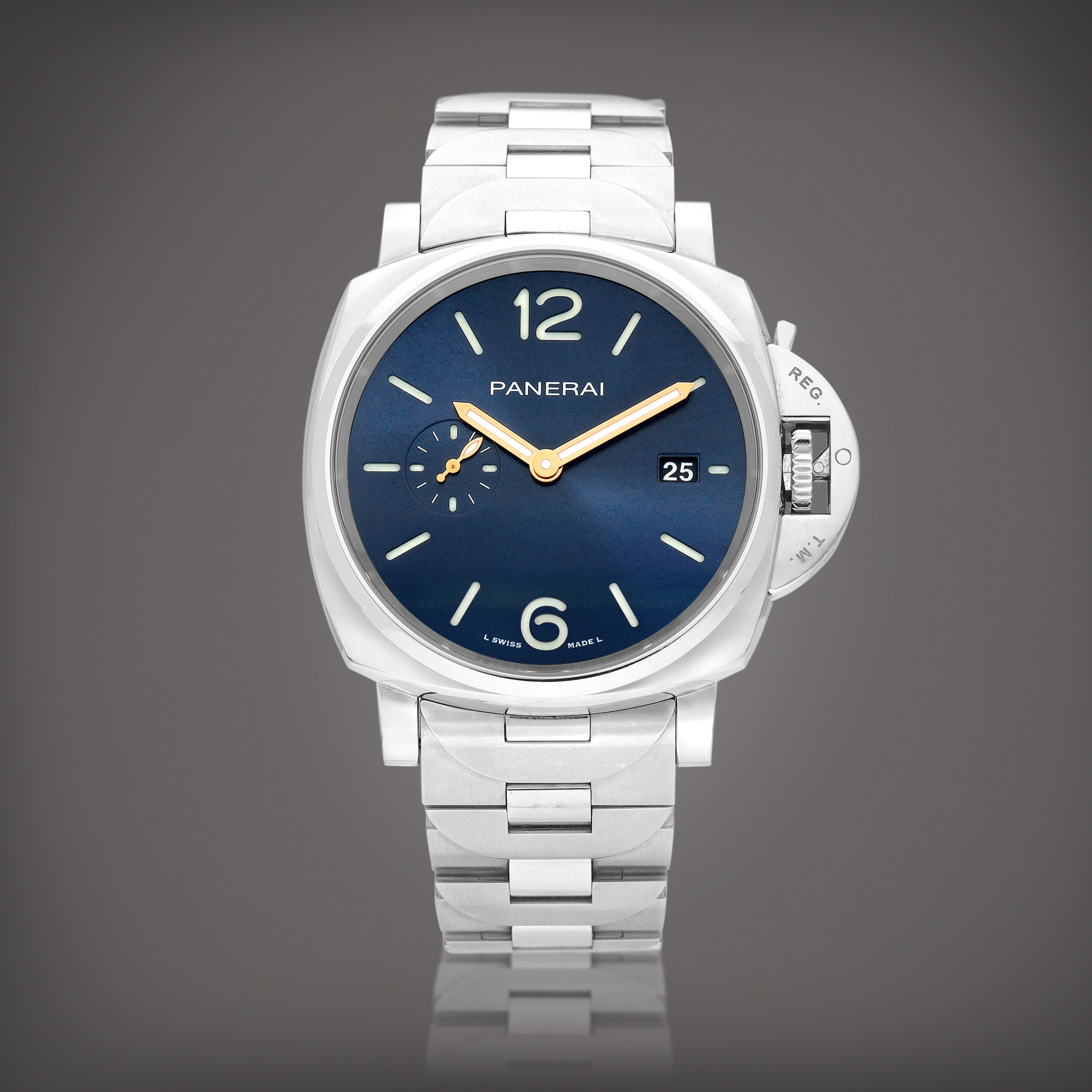 Luminor Due, Reference PAM01124 | A stainless steel wristwatch with ...