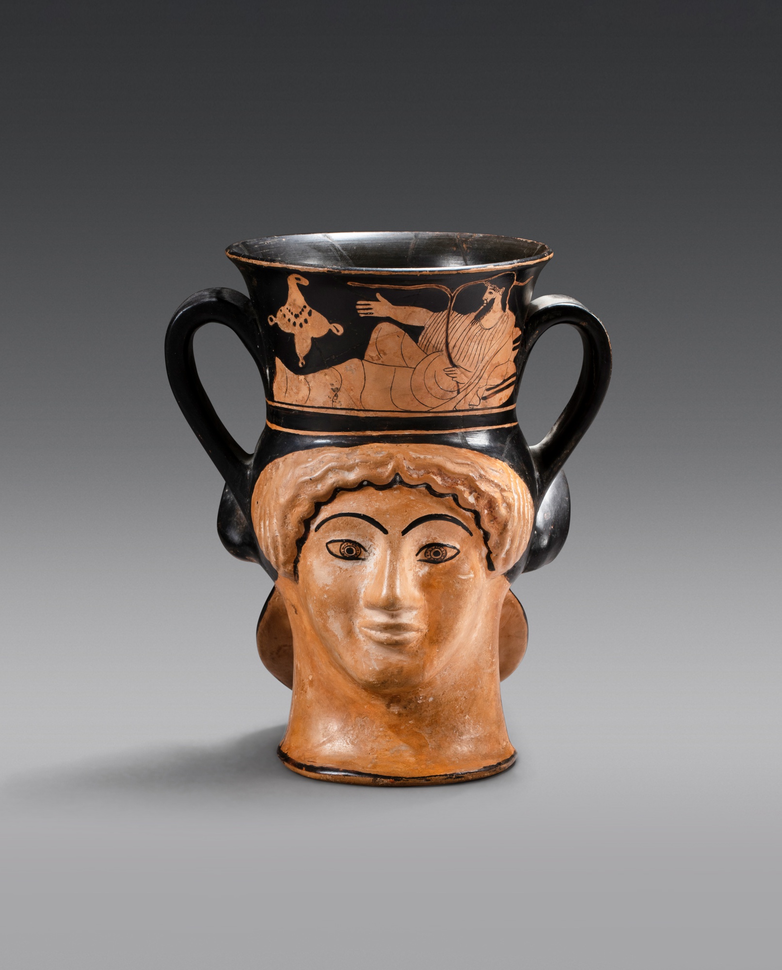 An Attic Red-Figured Janiform Kantharos, attributed to the Syriskos ...