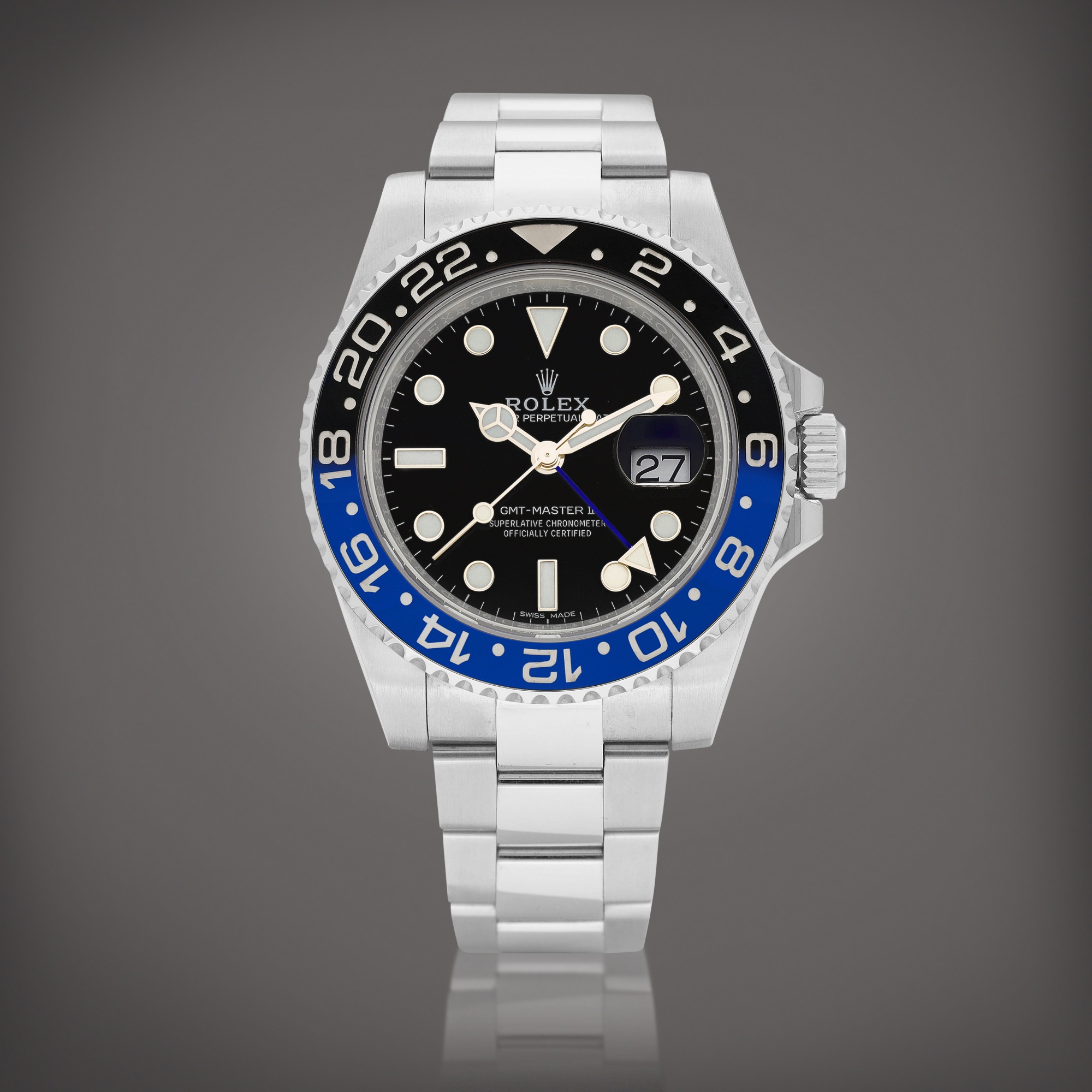 GMT-Master II "Batman", Reference 116710BLNR | A stainless steel dual ...