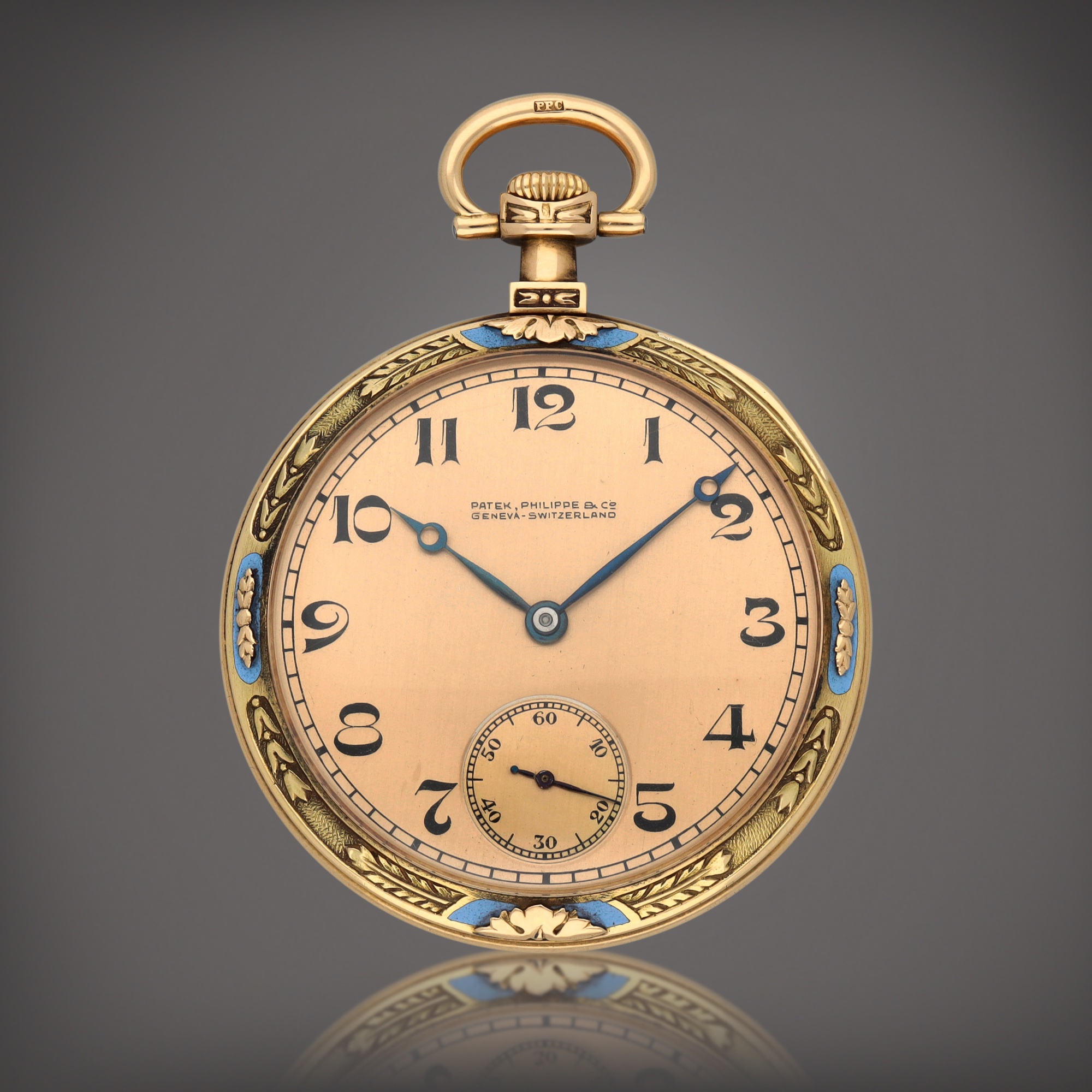 Retailed by Spaulding & Co: A yellow gold open faced keyless watch ...