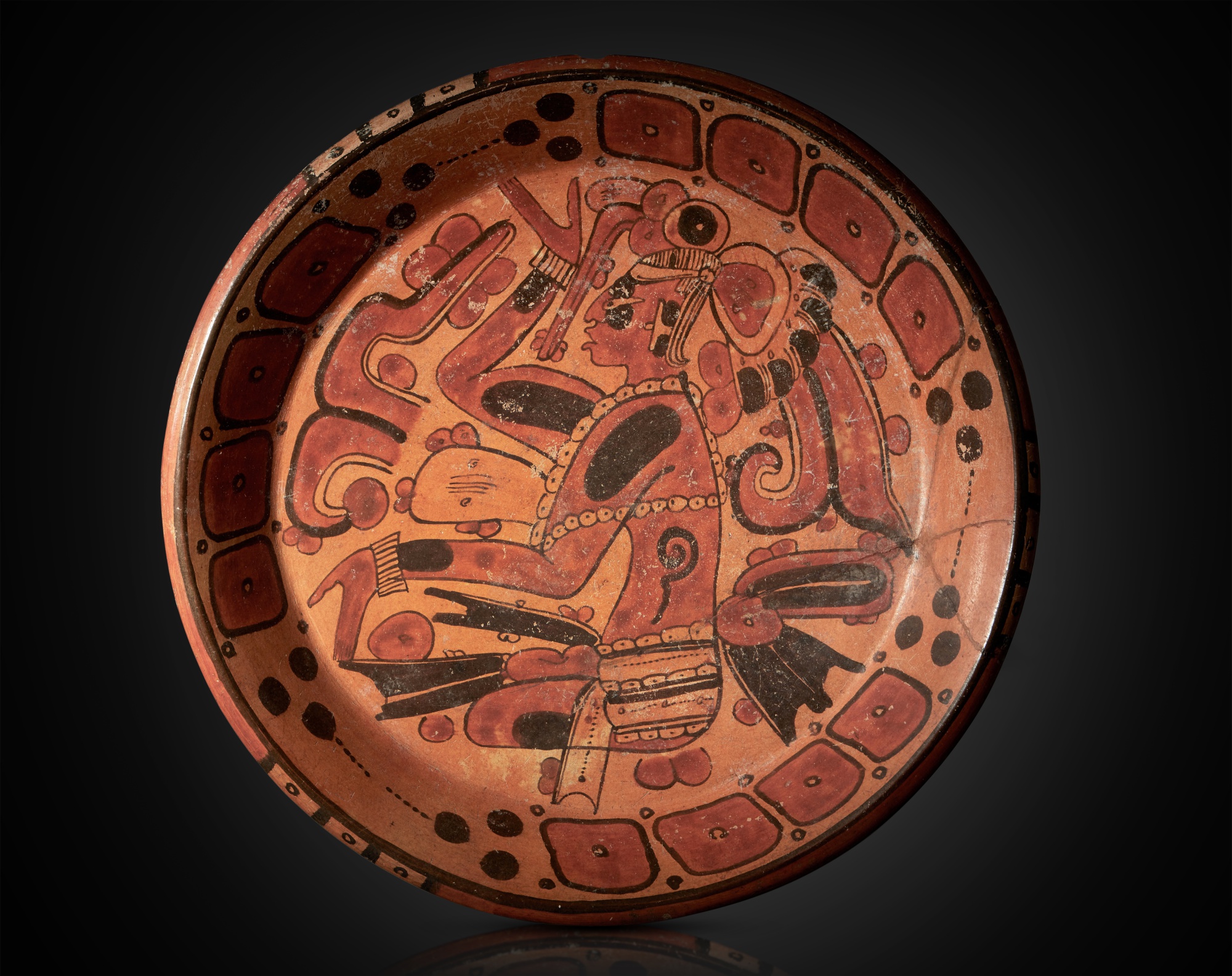Maya Polychrome Tripod Plate | Art of Africa, Oceania, and the Americas ...