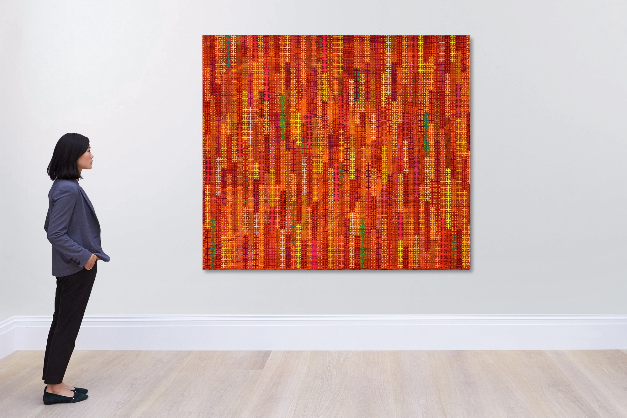 Ding Yi 丁乙 | Appearance of Crosses 十示 | Contemporary Day Auction | 2023 ...