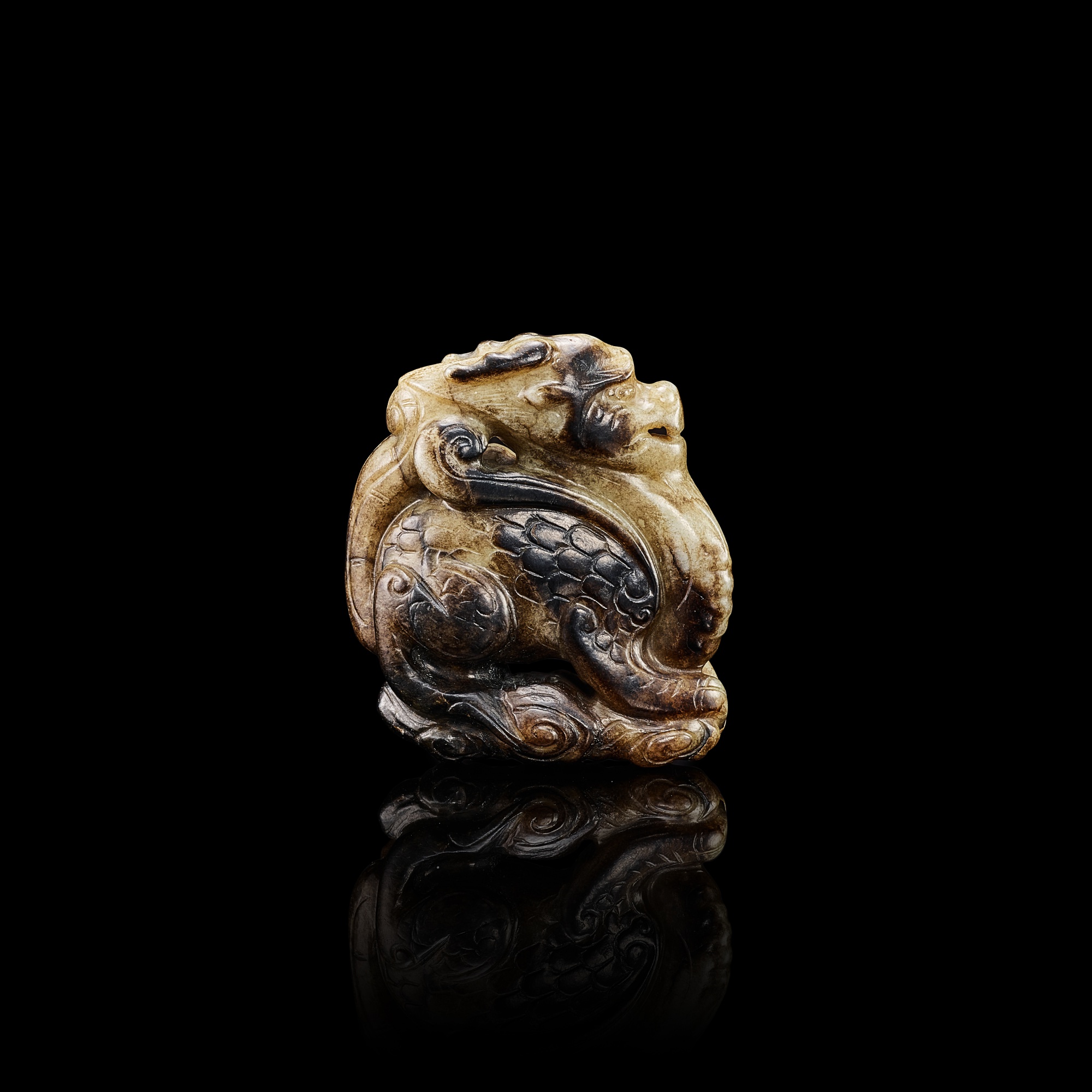 A grey and white jade qilin, Ming dynasty 明 灰白玉麒麟 | The Victor Shaw ...