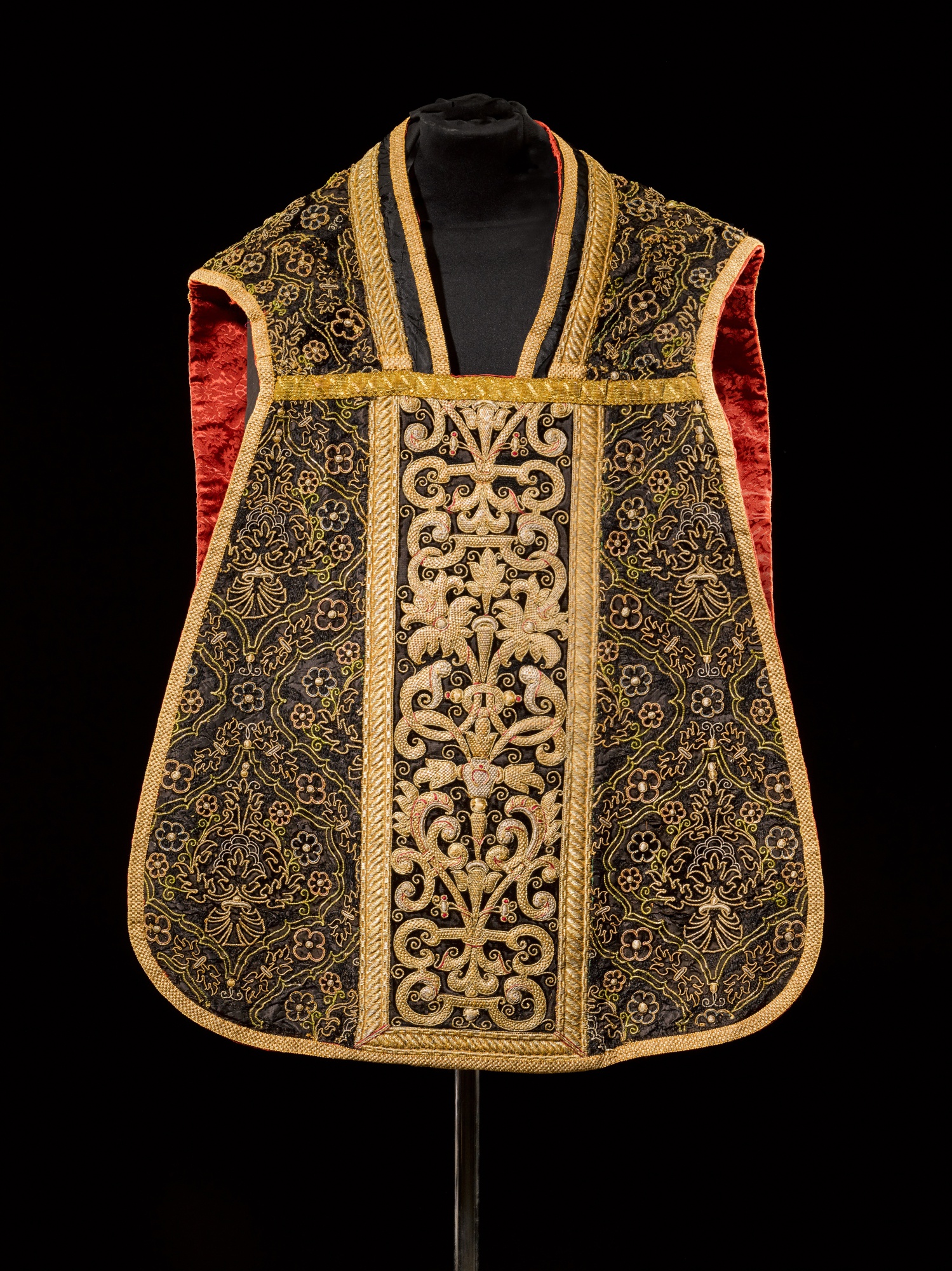 A group of black vestments and accessories, European, 16th century and ...