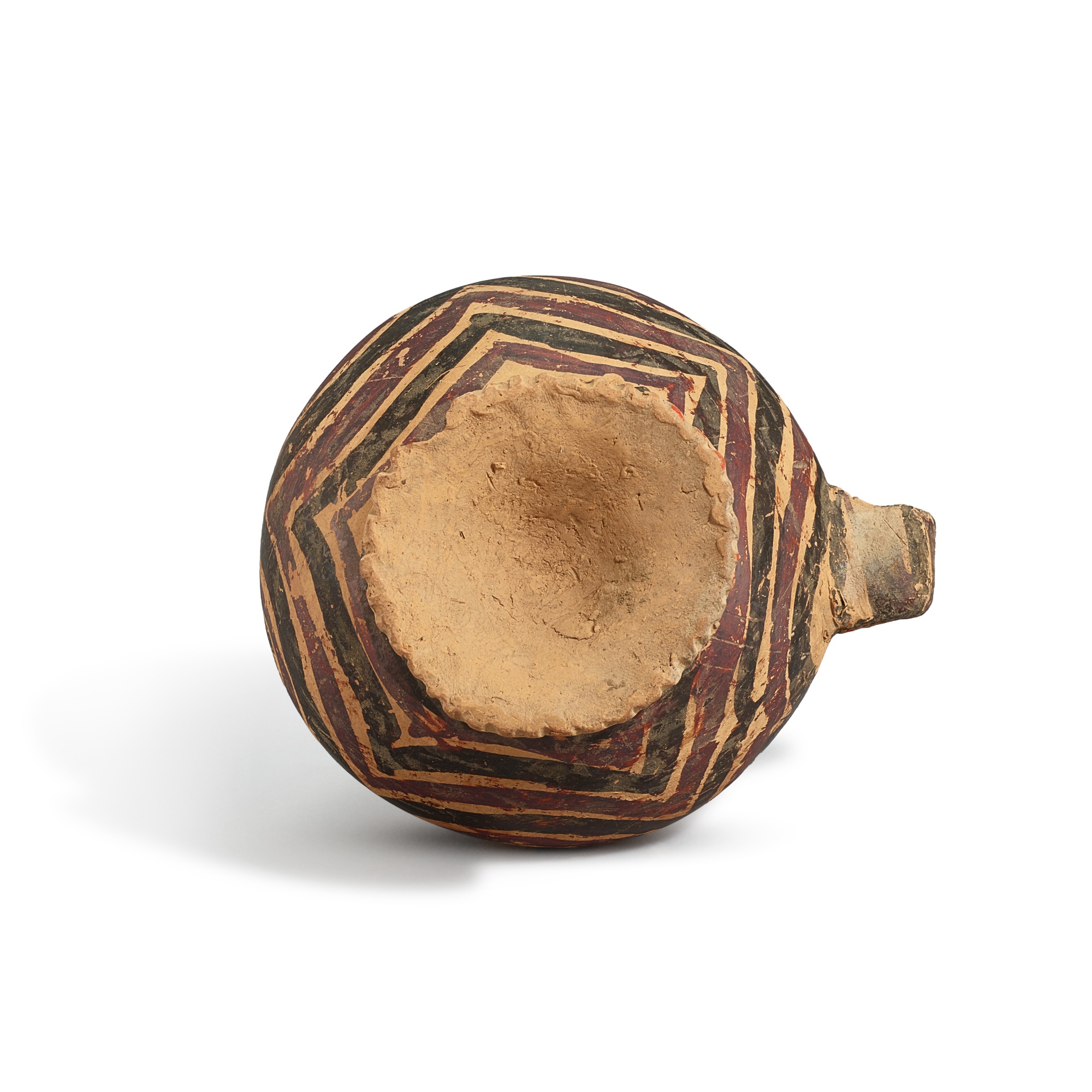 A painted globular footed cup, Majiayao culture, Majiayao to Banshan ...