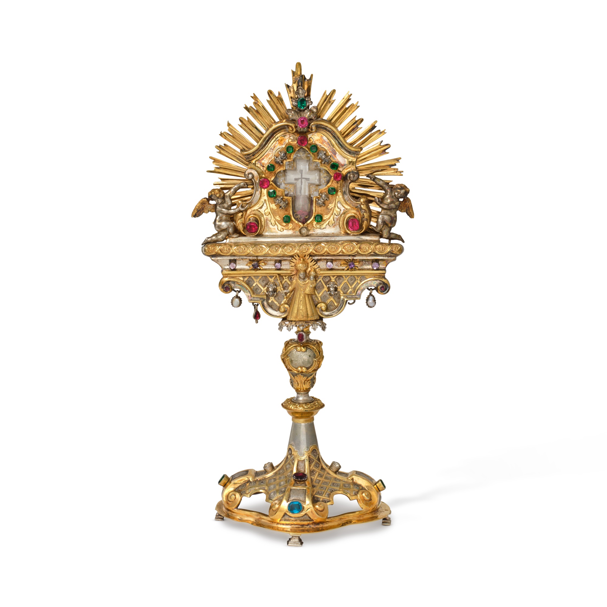 A German parcel-gilt silver reliquary | Reliquiar aus Silber und ...
