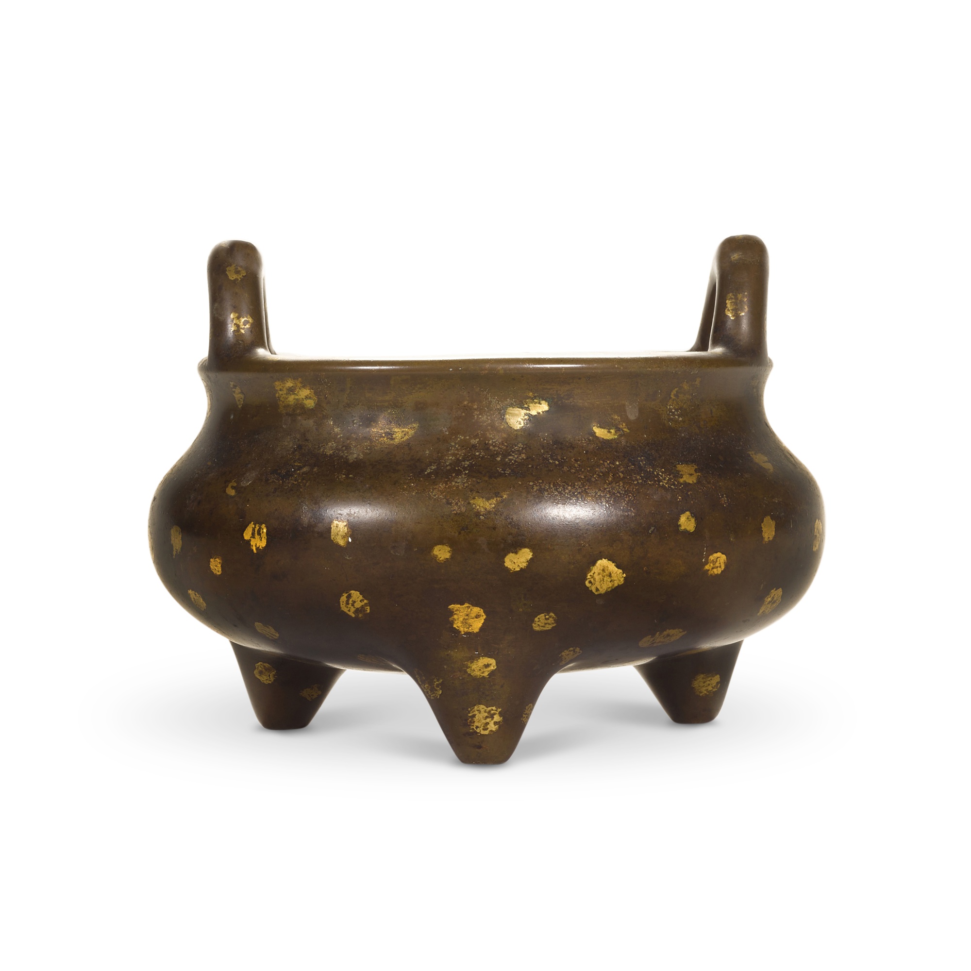 A large gold-splashed bronze censer, 17th / 18th century | 十七 / 十八世紀 ...