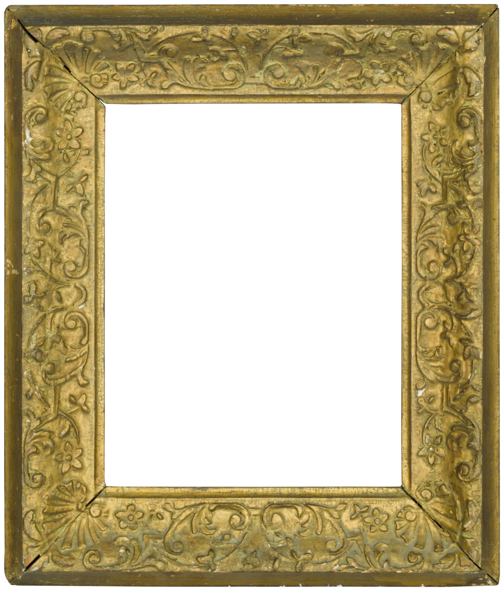 A pair of early 18th-century British Baroque carved giltwood frames ...
