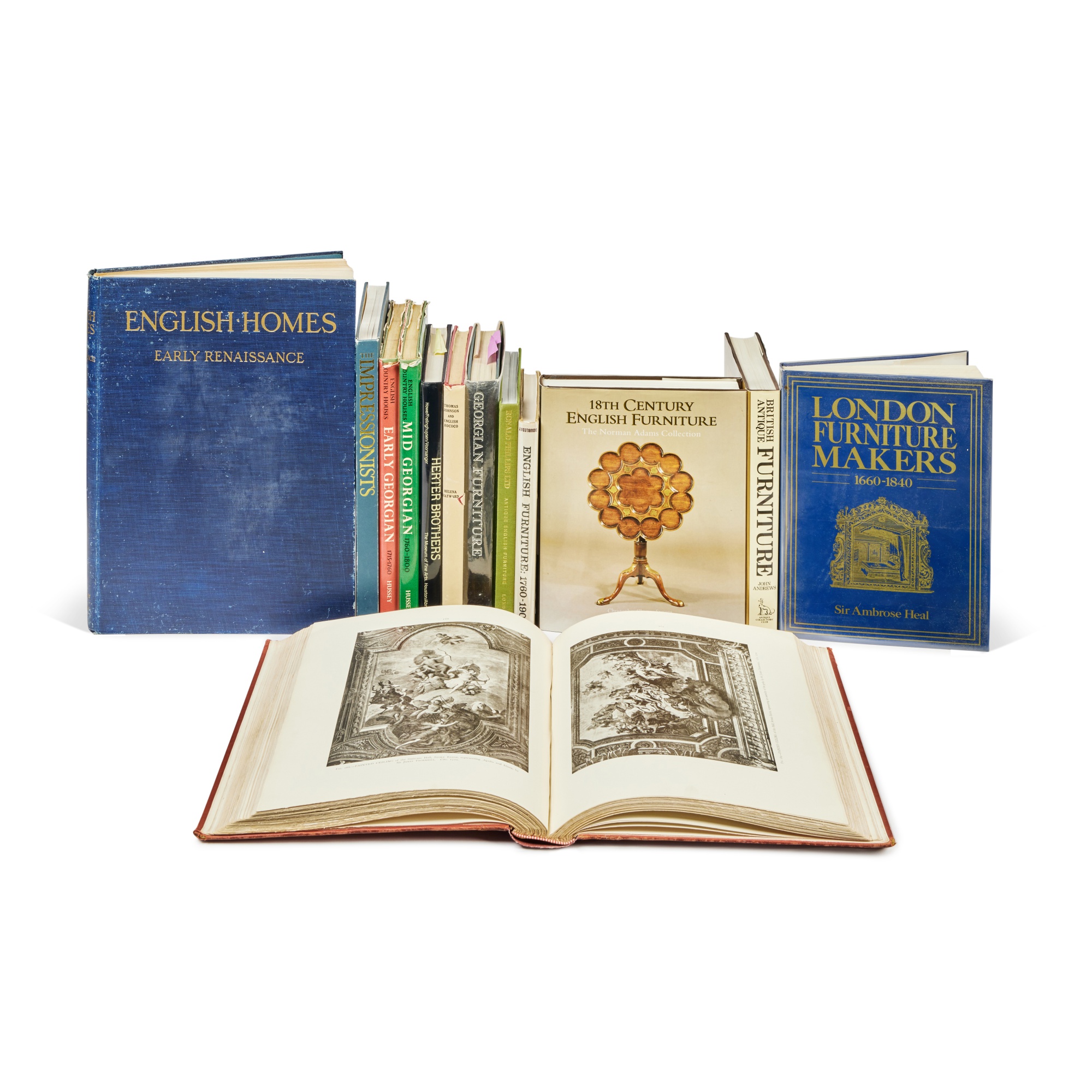 A Collection of Forty-Two English Books on Furniture Makers, Hallmarks ...