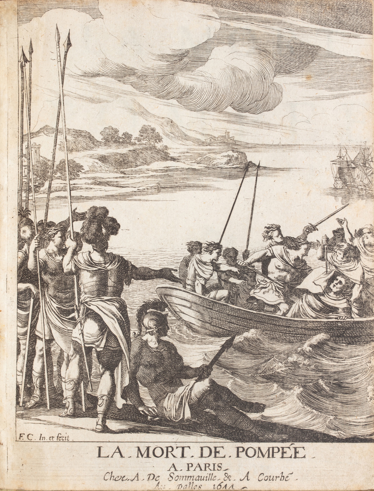 La Mort de Pompée. Paris, Sommaville, Courbé, 1644. In-4. Ex. en ...