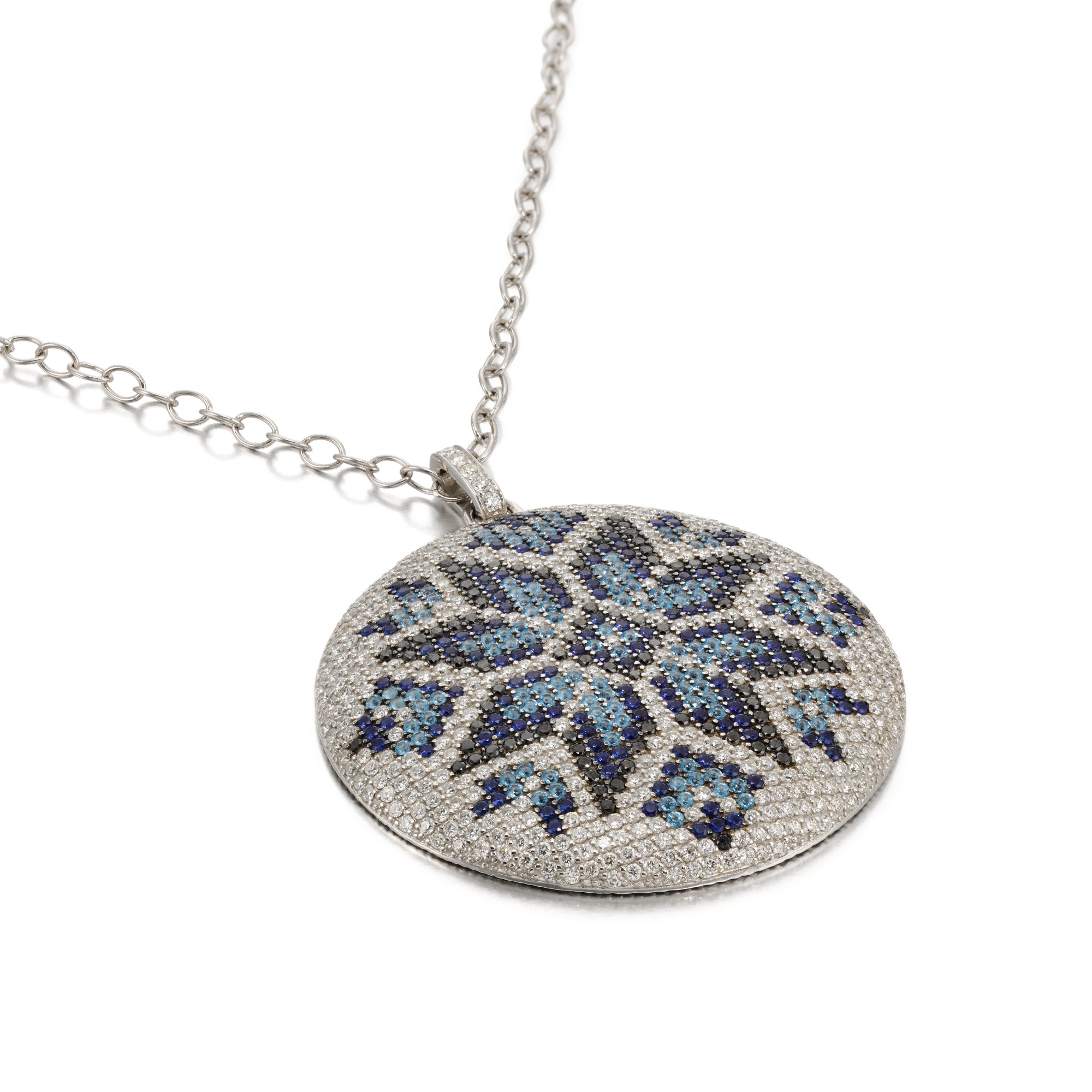 Sapphire, topaz and diamond pendant necklace, Oberig | Important Jewels ...