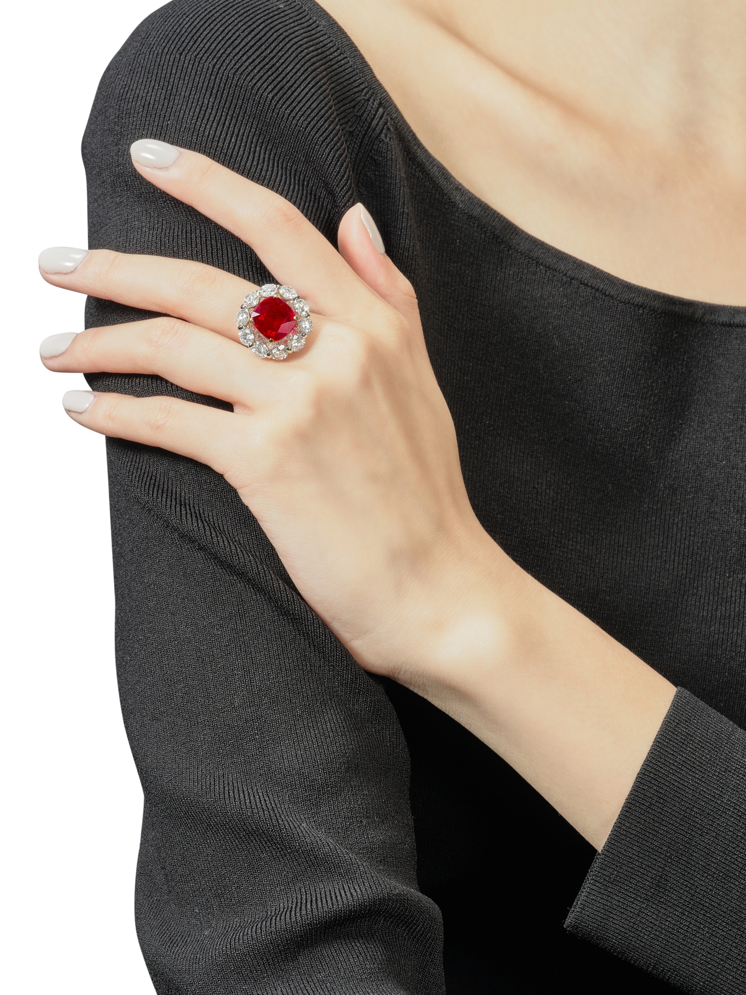 A Phenomenal Ruby and Diamond Ring | 珍貴罕有 8.05 克拉 天然 「緬甸鴿血紅」未經加熱 紅寶石 配 ...