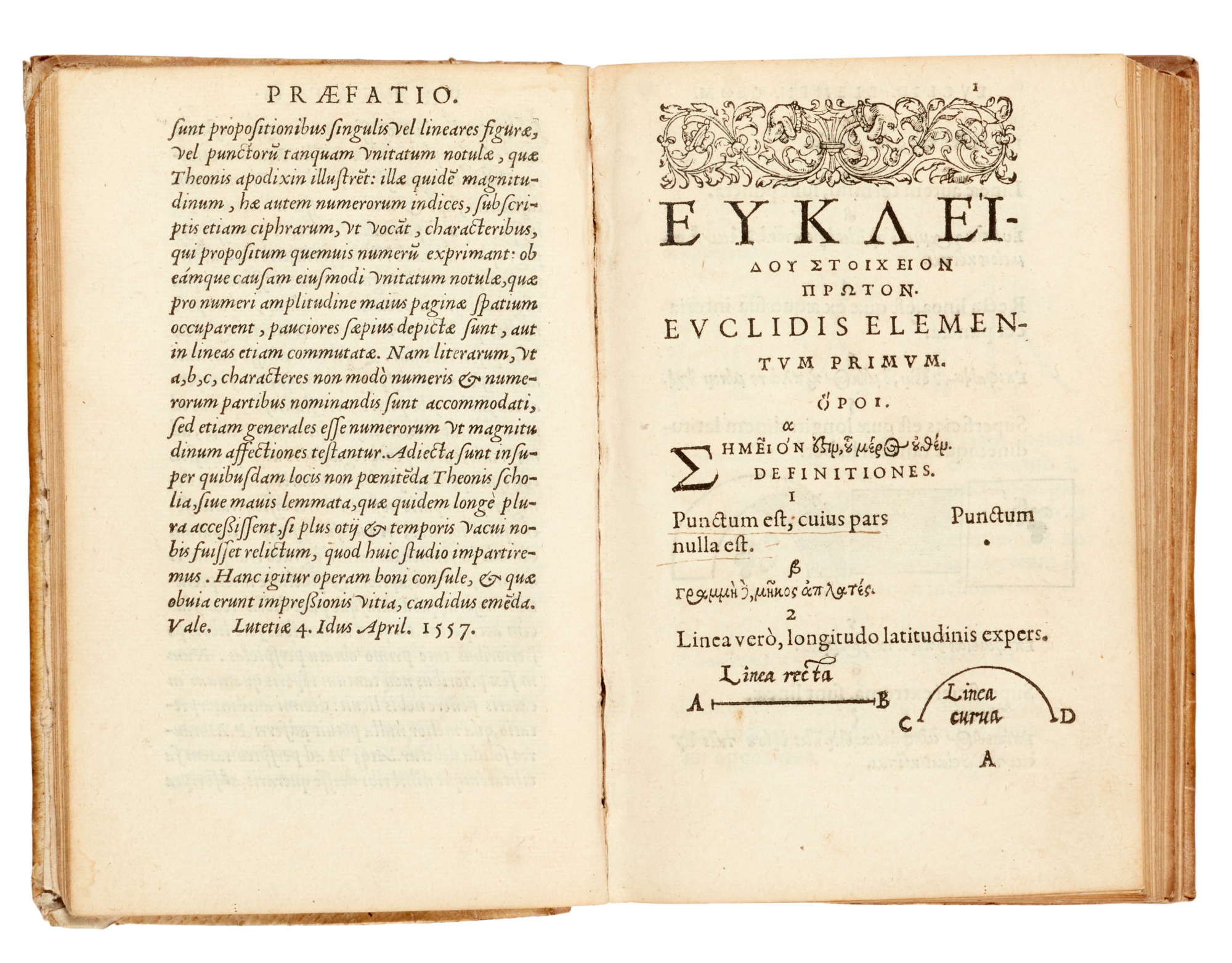 Euclid, Elementa, Paris, 1557, contemporary vellum | Books, Manuscripts ...