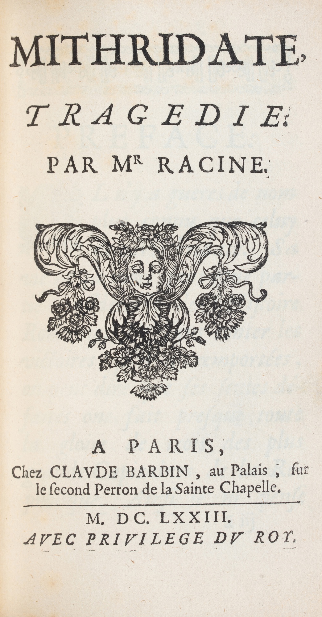 Mithridate. Paris, 1673. In-12. Rel. de Trautz-Bauzonnet. Ed. originale ...
