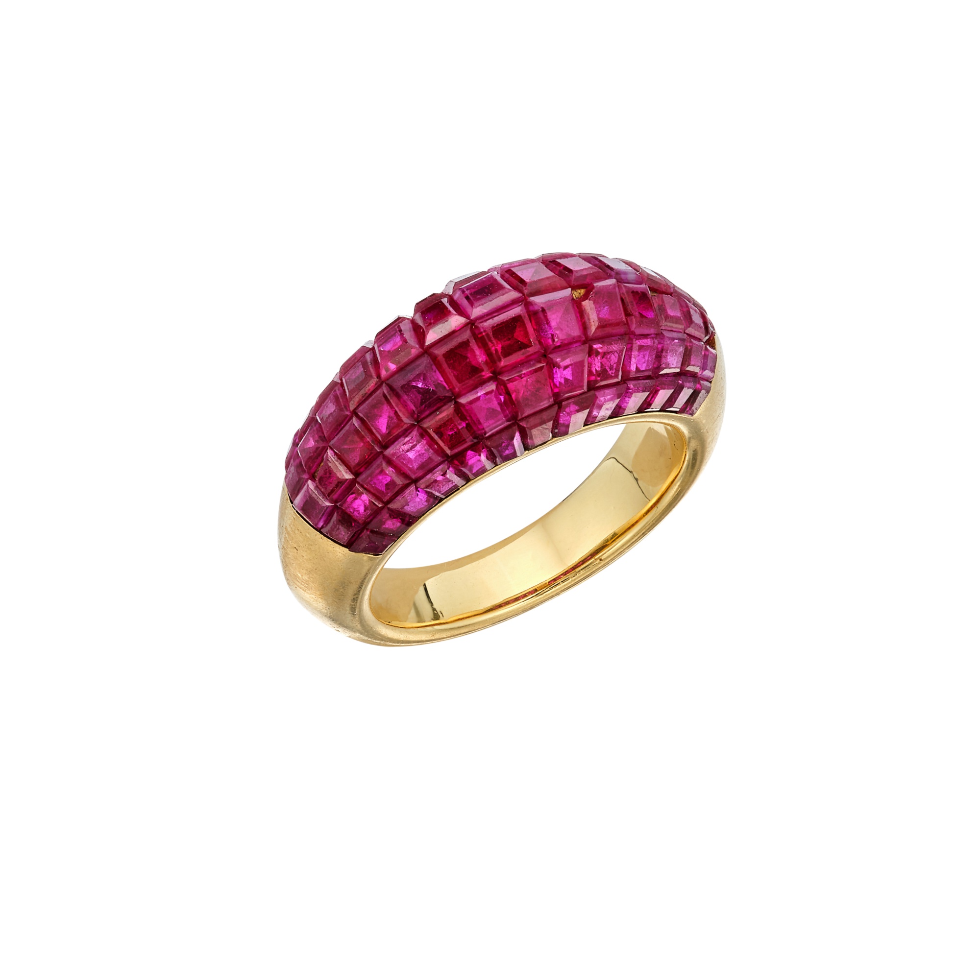 'Mystery-Set' Ruby Ring, France | 梵克雅寶 | 密鑲紅寶石戒指，法國 | Magnificent ...