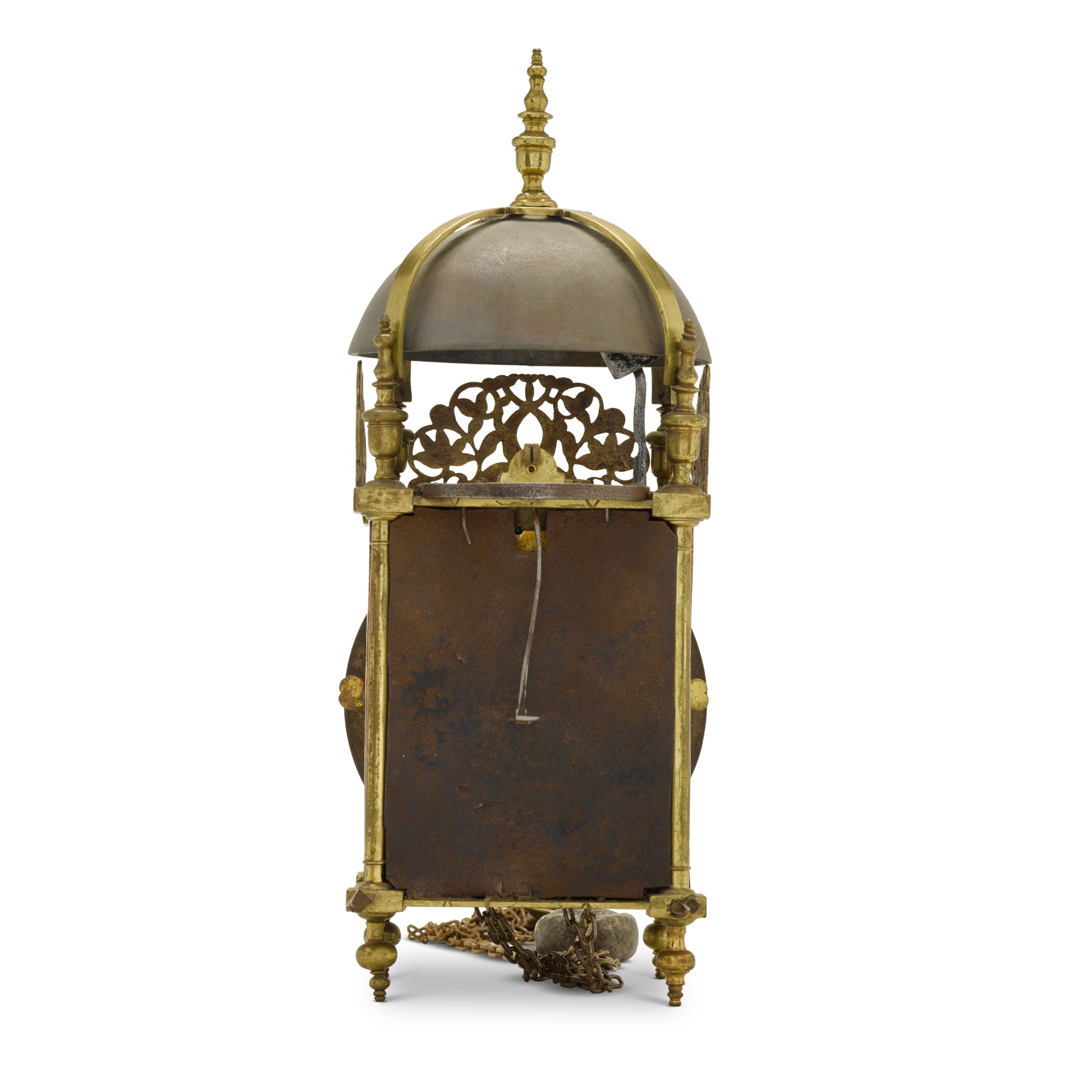 A Queen Anne brass lantern clock, William Wood, Nailsworth, dated 1707 ...