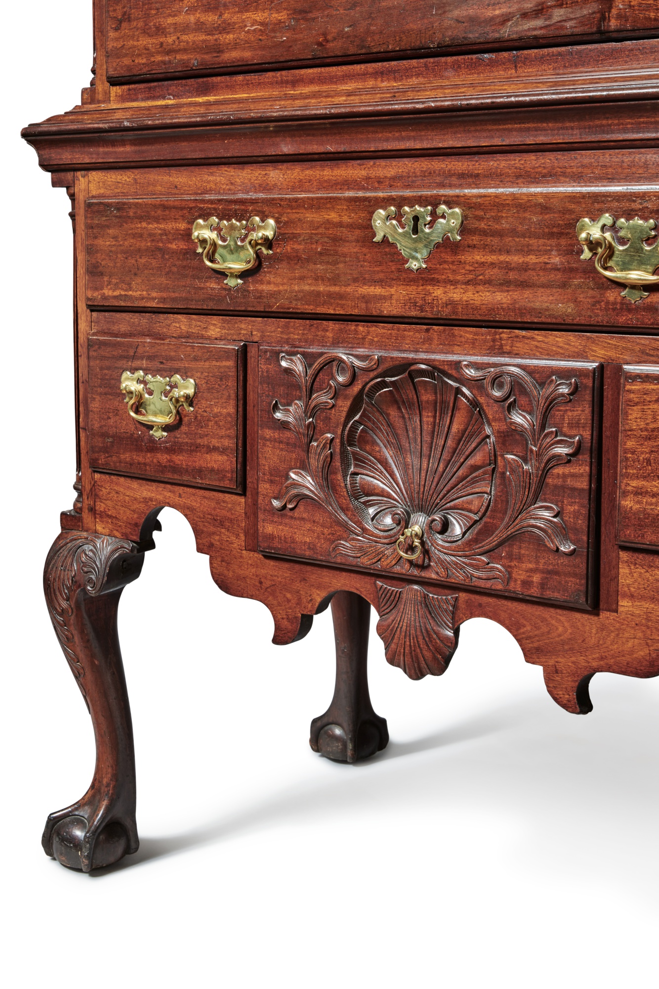 The Palmer-Franklin Chippendale Mahogany Bonnet-Top High Chest of ...