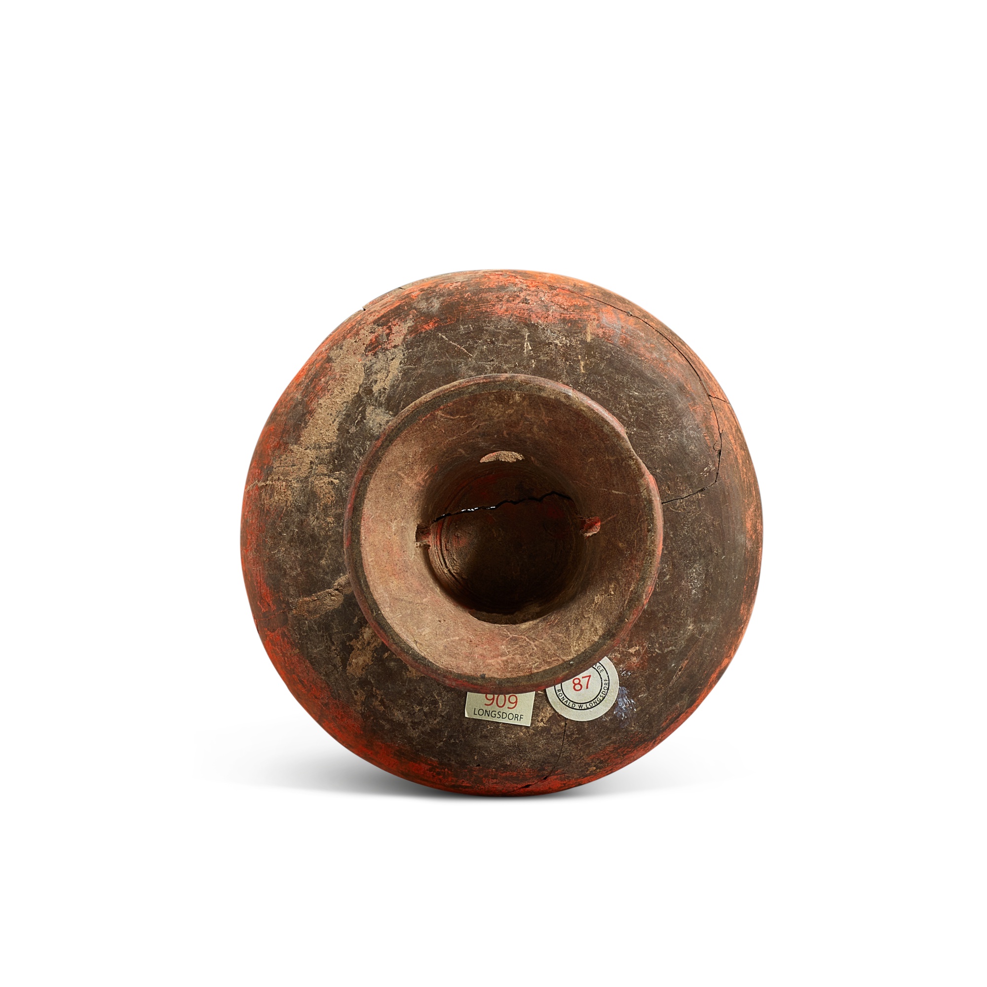 A painted grey pottery stembowl, Neolithic period to Bronze Age ...