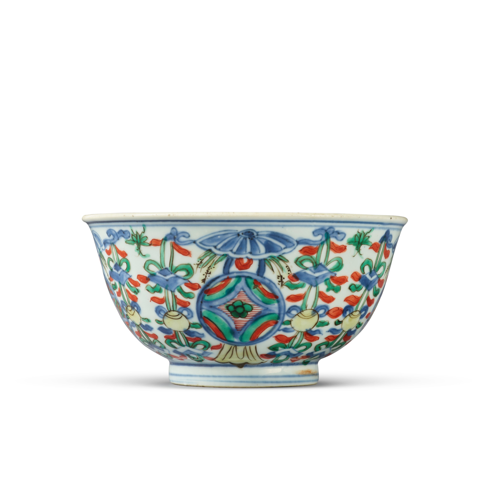 A wucai bowl, Qing dynasty, Kangxi period | 清康熙 五彩吉慶瑞錢紋盌 | CHINA / 5000 ...