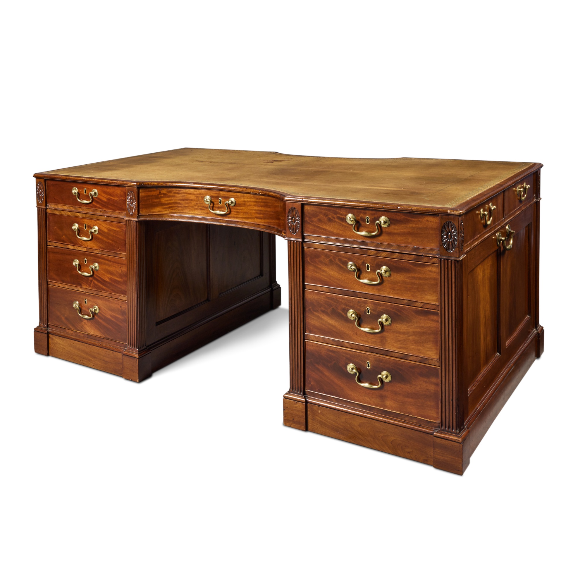 A George III Mahogany Partner's Desk, circa 1800 | Hyde Park Antiques ...