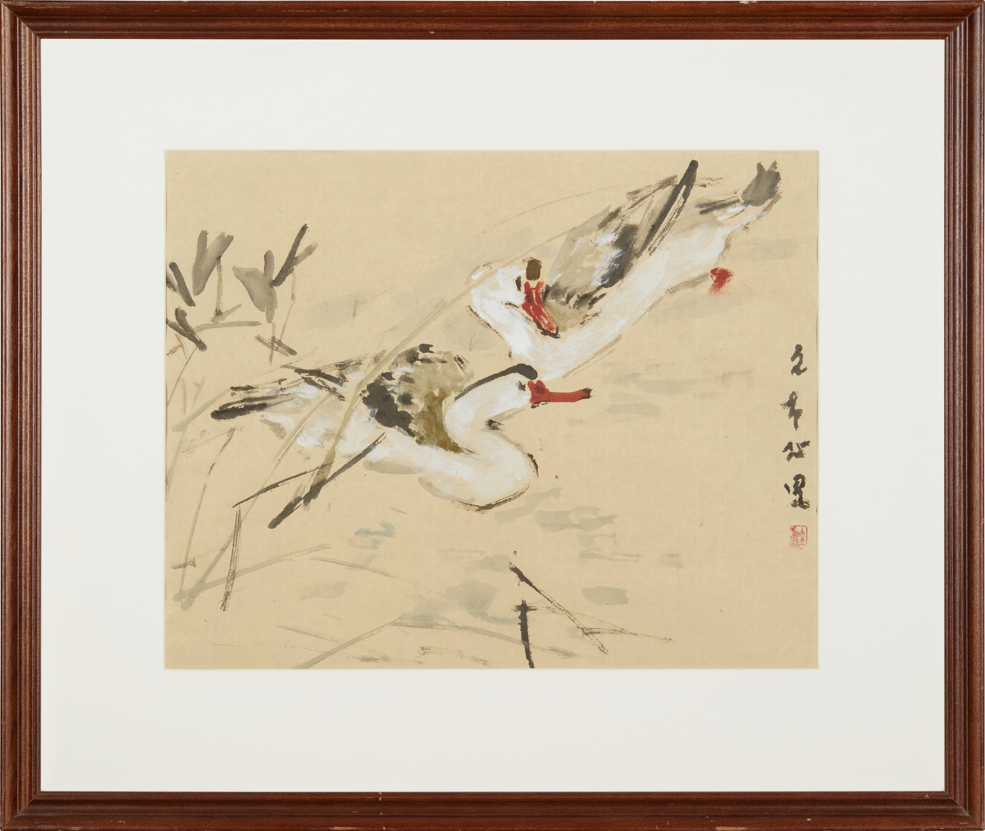 Chen Wen Hsi 陳文希 | i) Sparrows and flowers ii) Ducks iii) Two Birds iv ...