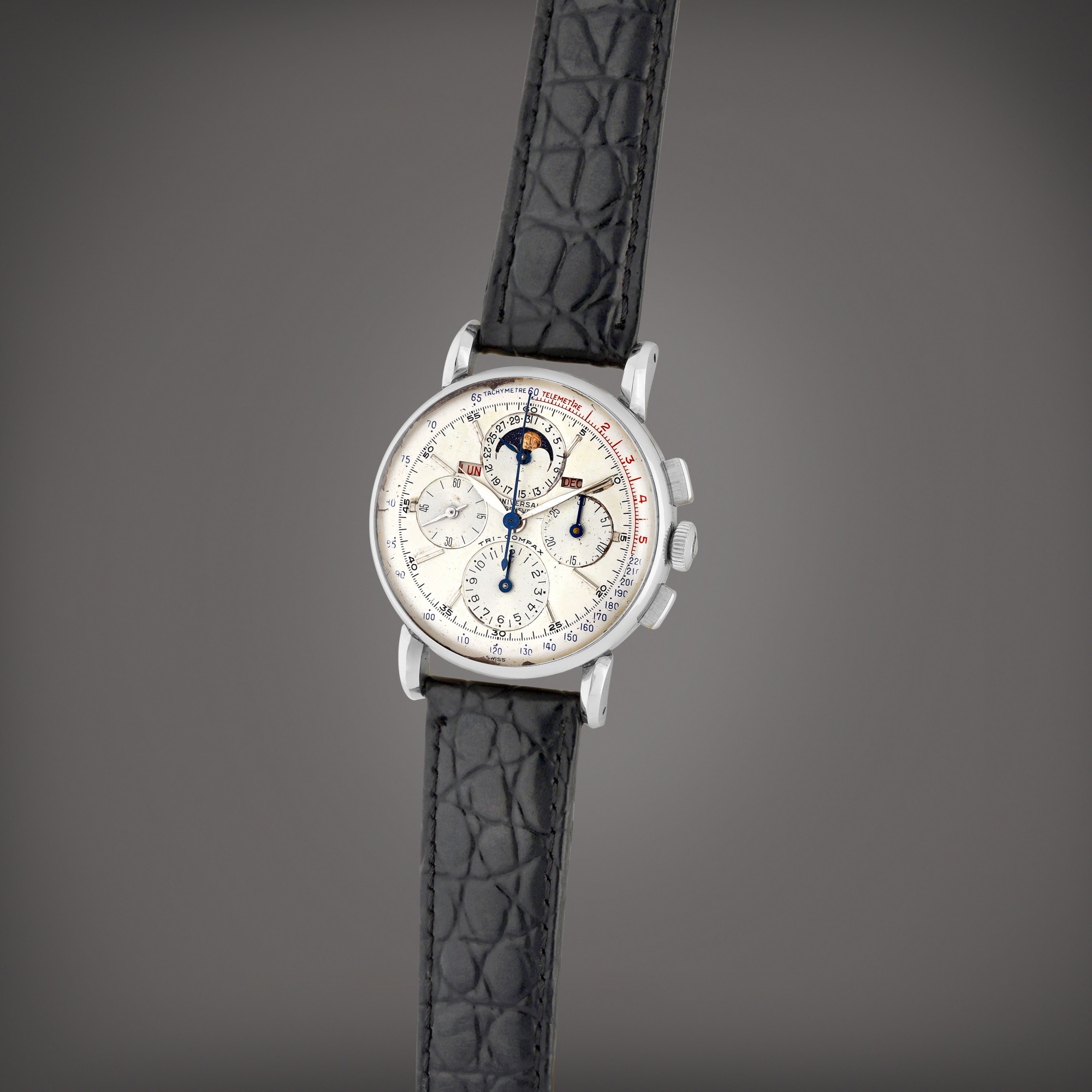 Tri-Compax | A stainless steel triple calendar chronograph wristwatch ...