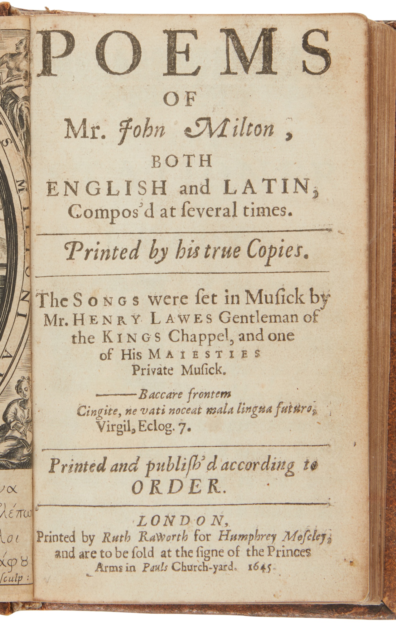 Milton, John | First collected edition of Milton's poems and the first ...