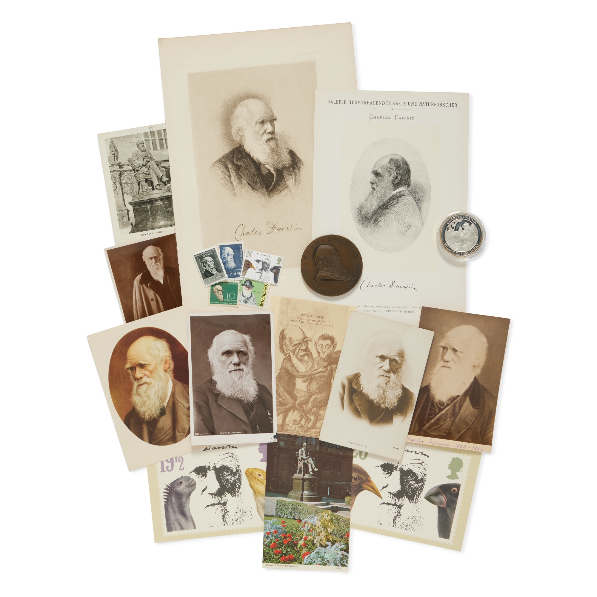 (Darwin, Charles) | More than 100 items of Darwin ephemera, testifying ...
