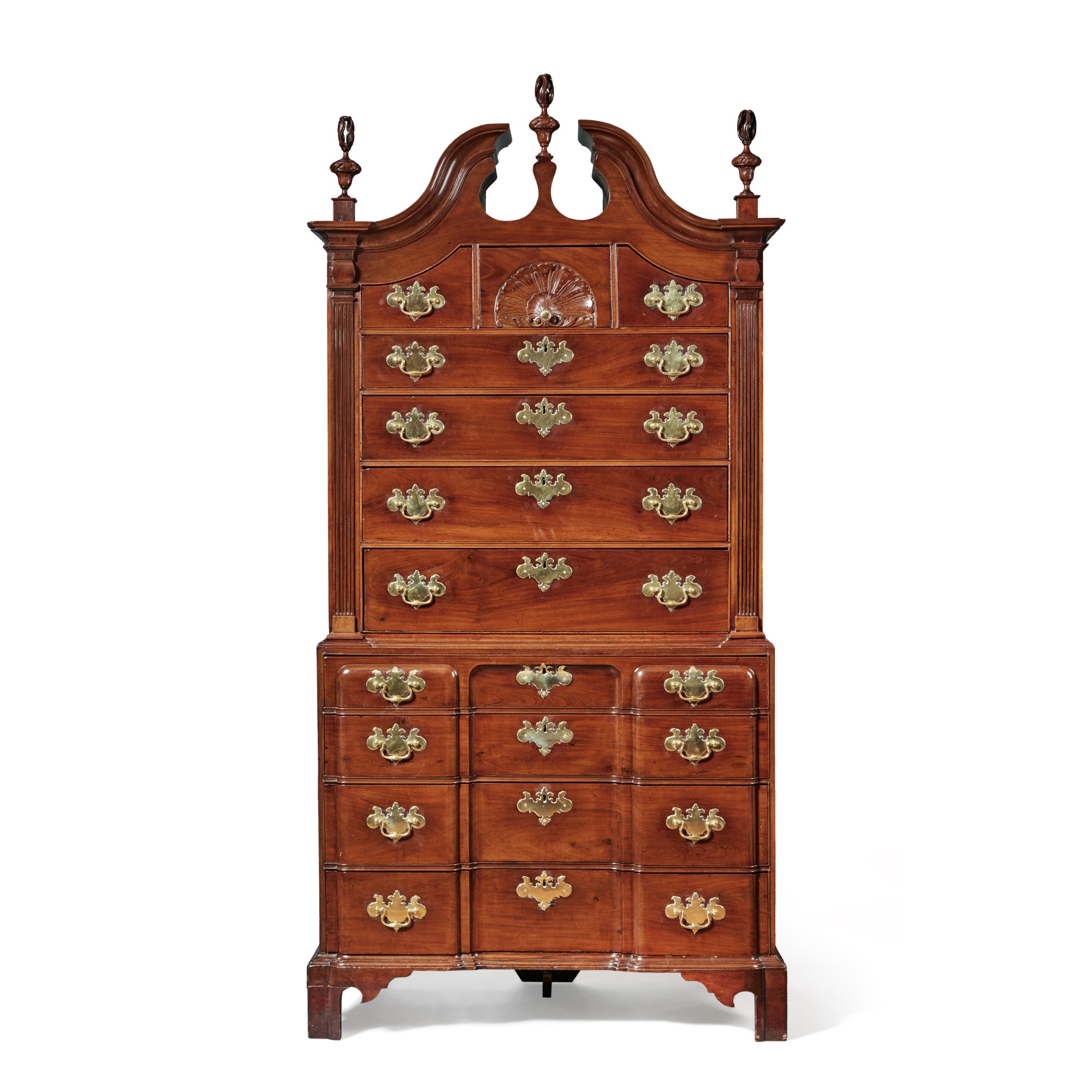 A Chippendale Mahogany Chest-on-Chest, possibly by Benjamin Frothingham ...