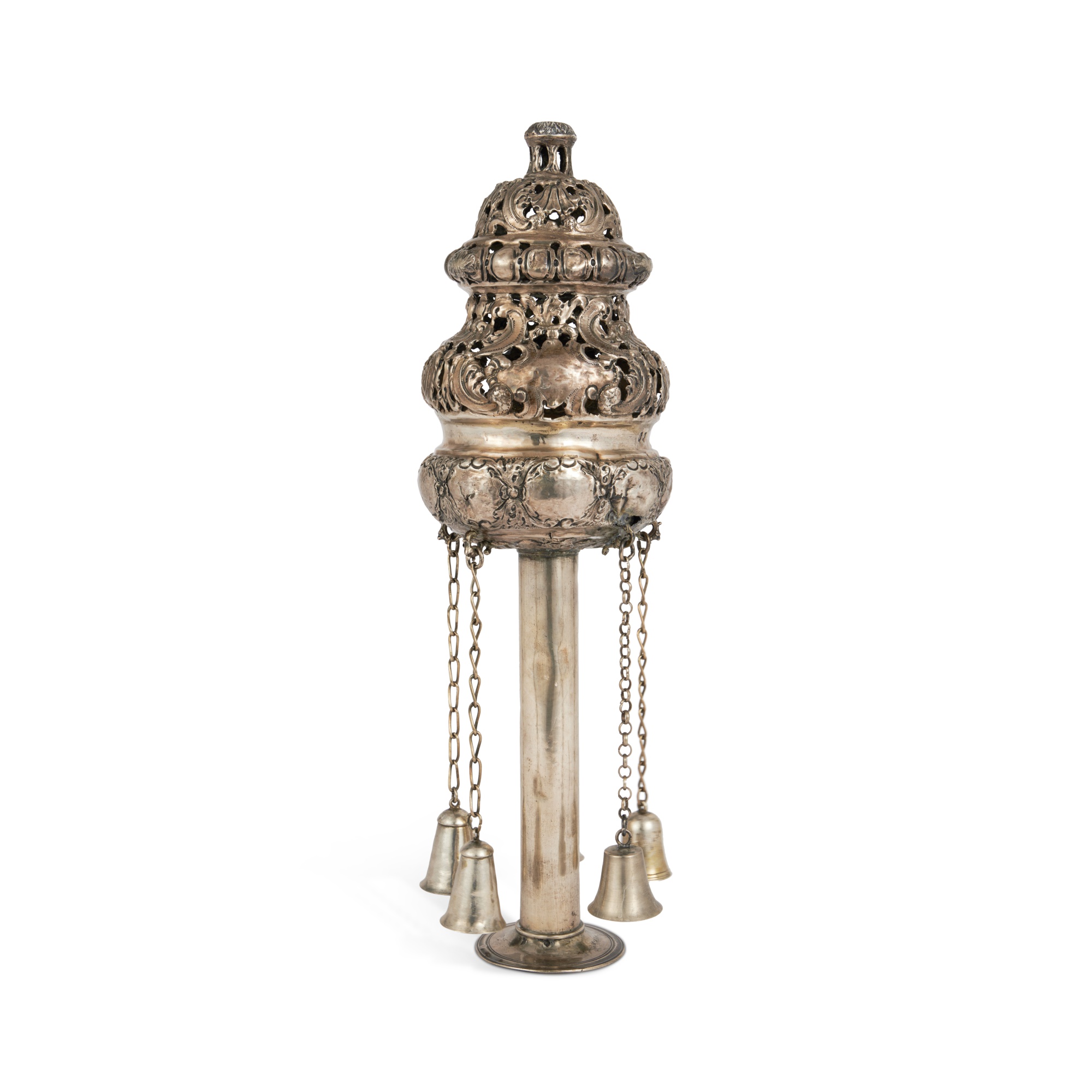 A Large Italian Silver Single Torah Finial, Rome, Early 18th Century ...