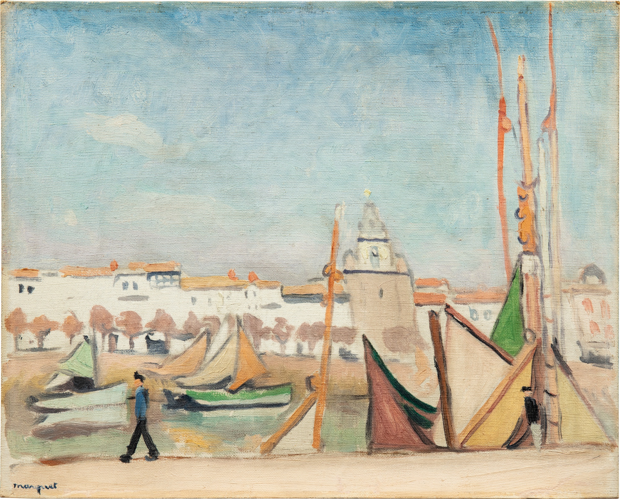 La Rochelle, la porte de la Grosse Horloge vu du quai | Art ...