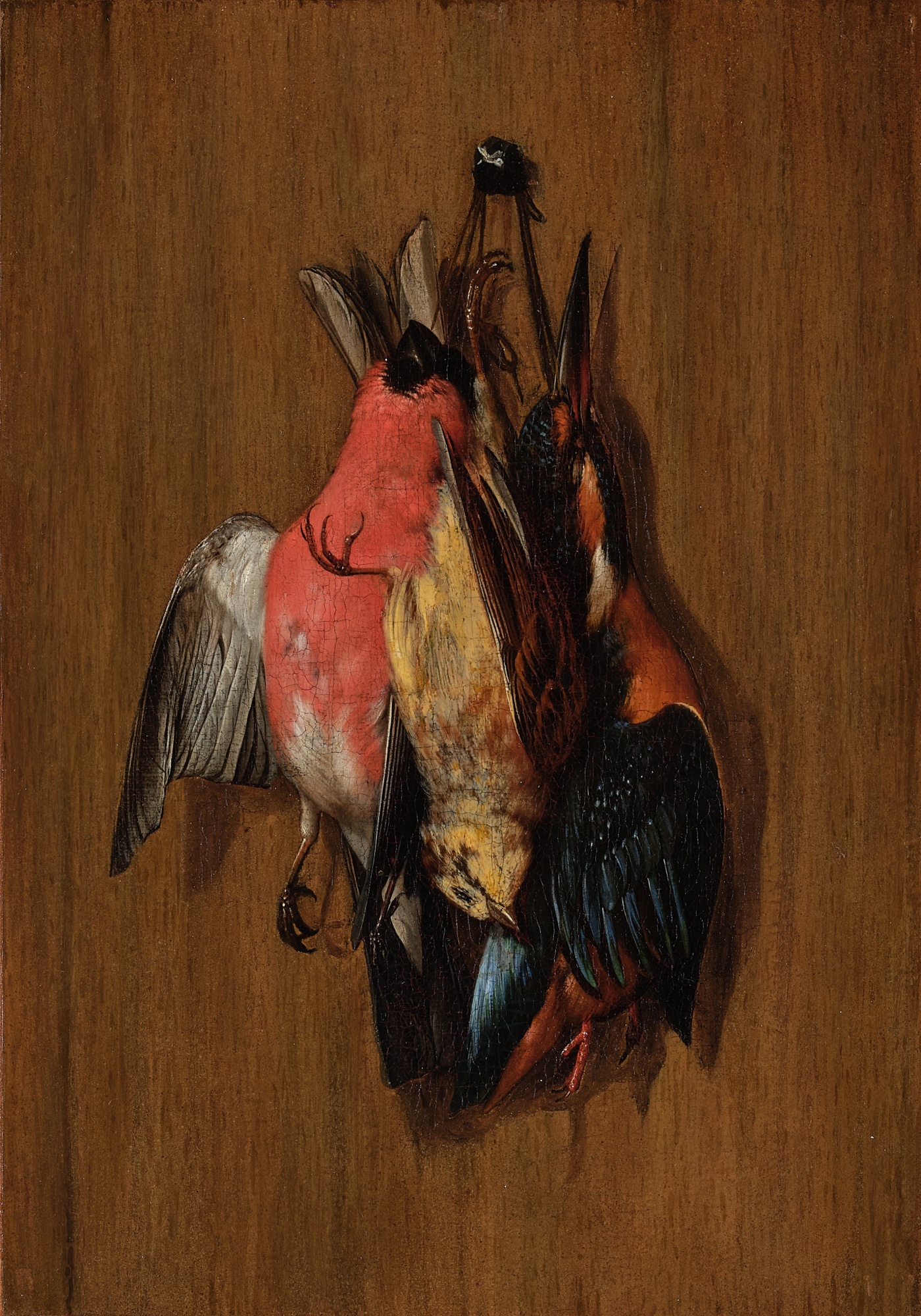 Still life of a bullfinch, a goldfinch, and a kingfisher | Master ...