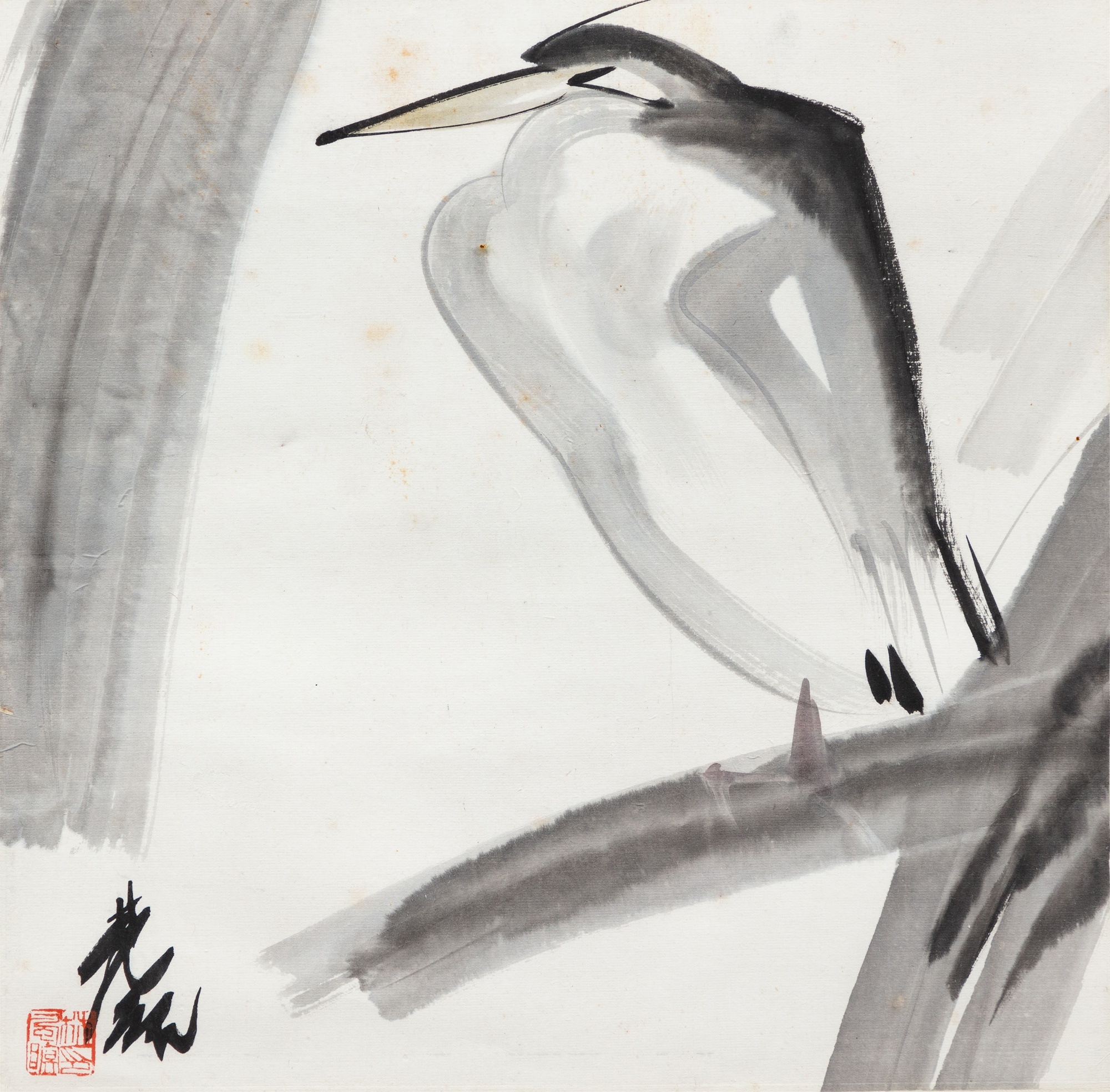 Lin Fengmian (1900-1991), Kingfisher | 林風眠 (1900-1991) 翠鳥 | Arts d'Asie ...